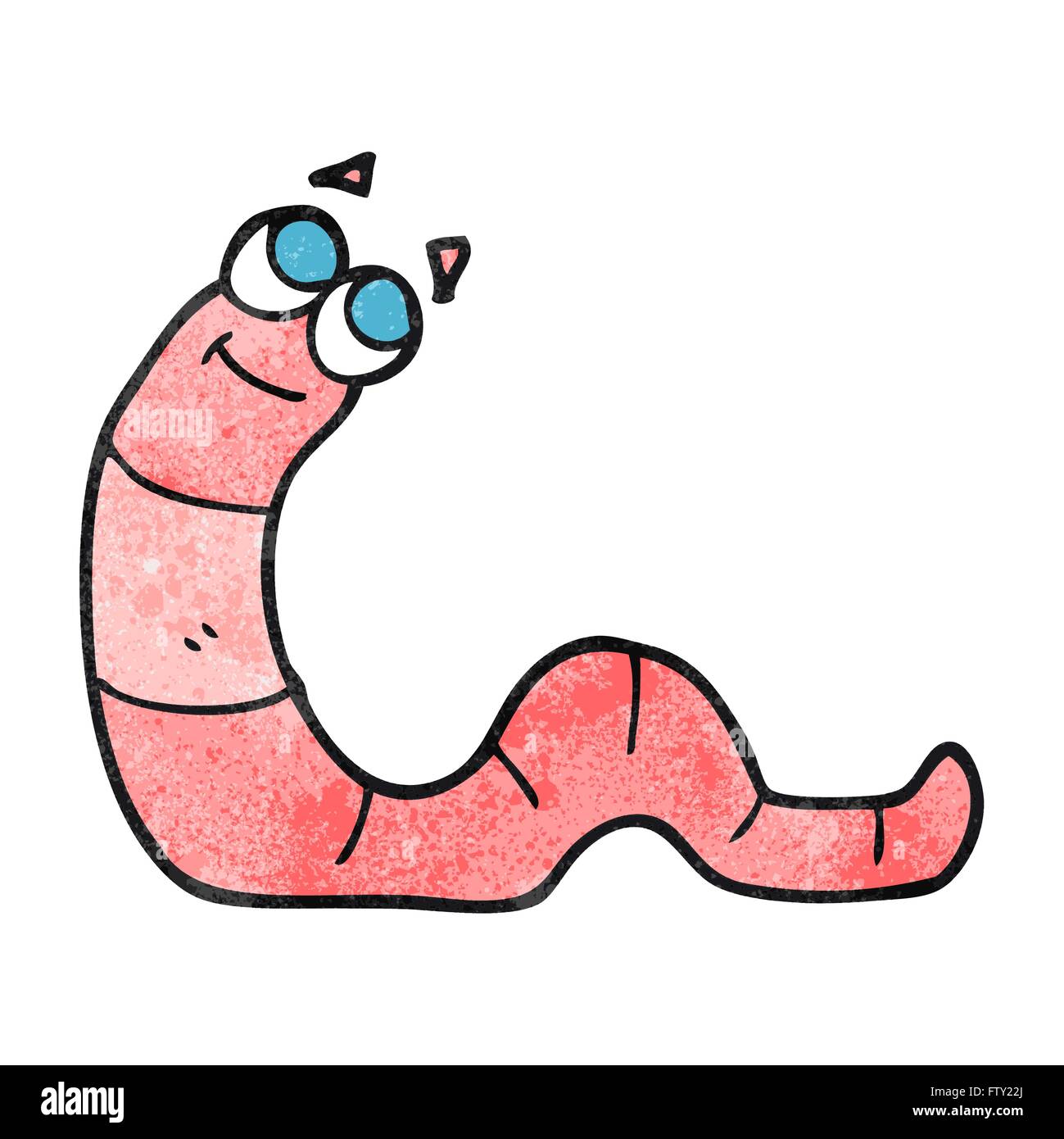 freehand textured cartoon worm Stock Vector Image & Art - Alamy