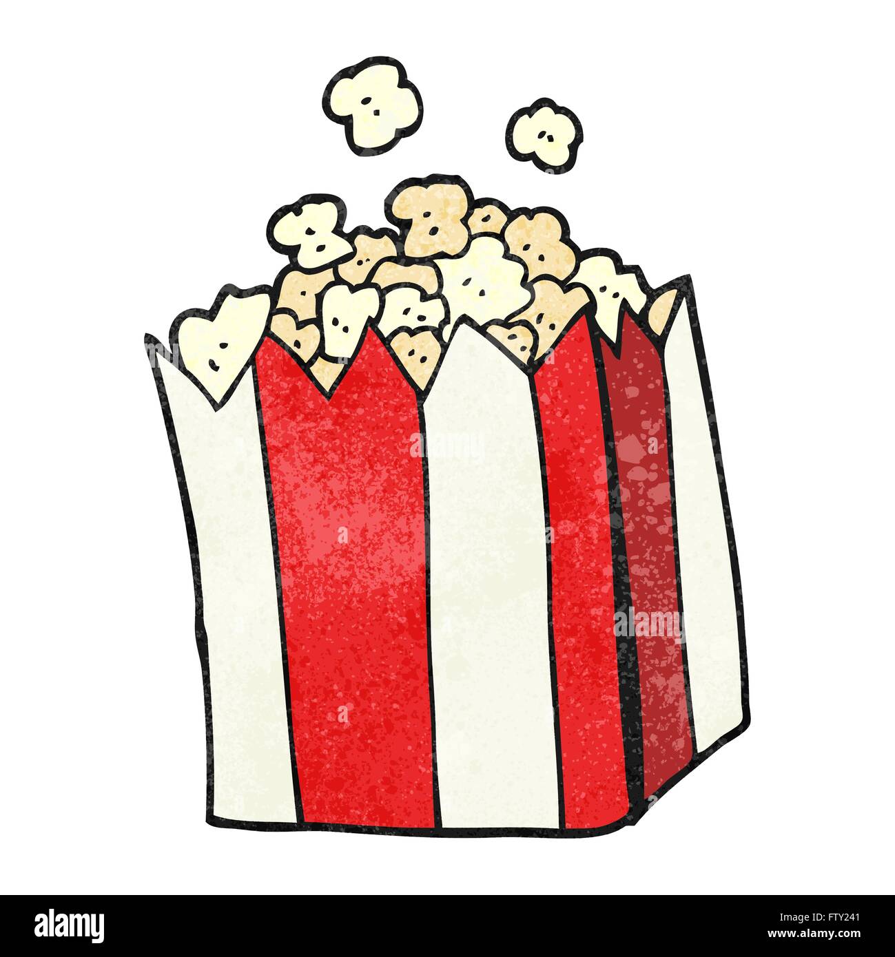 freehand textured cartoon popcorn Stock Vector Image & Art - Alamy