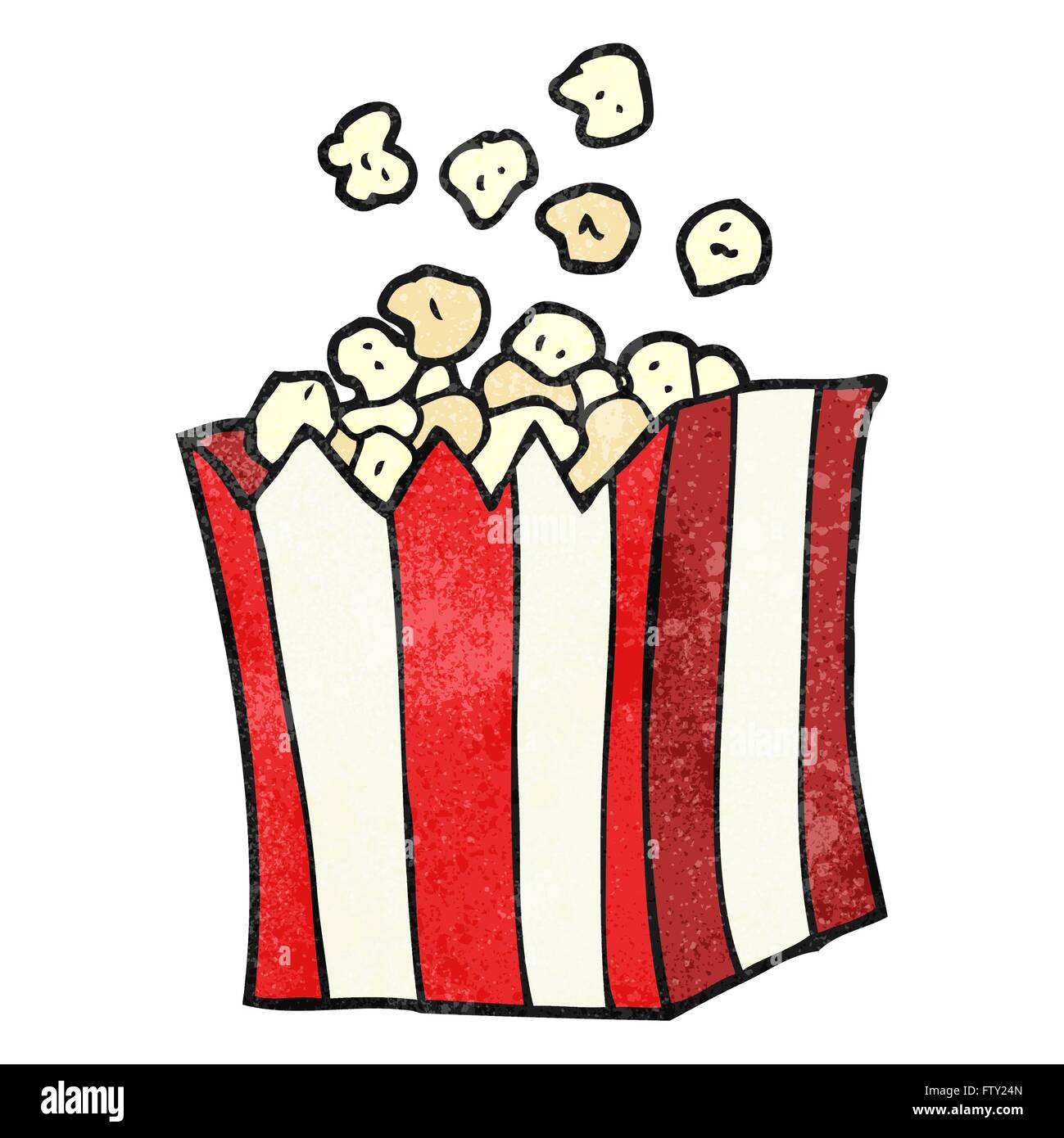 freehand textured cartoon popcorn Stock Vector Image & Art - Alamy