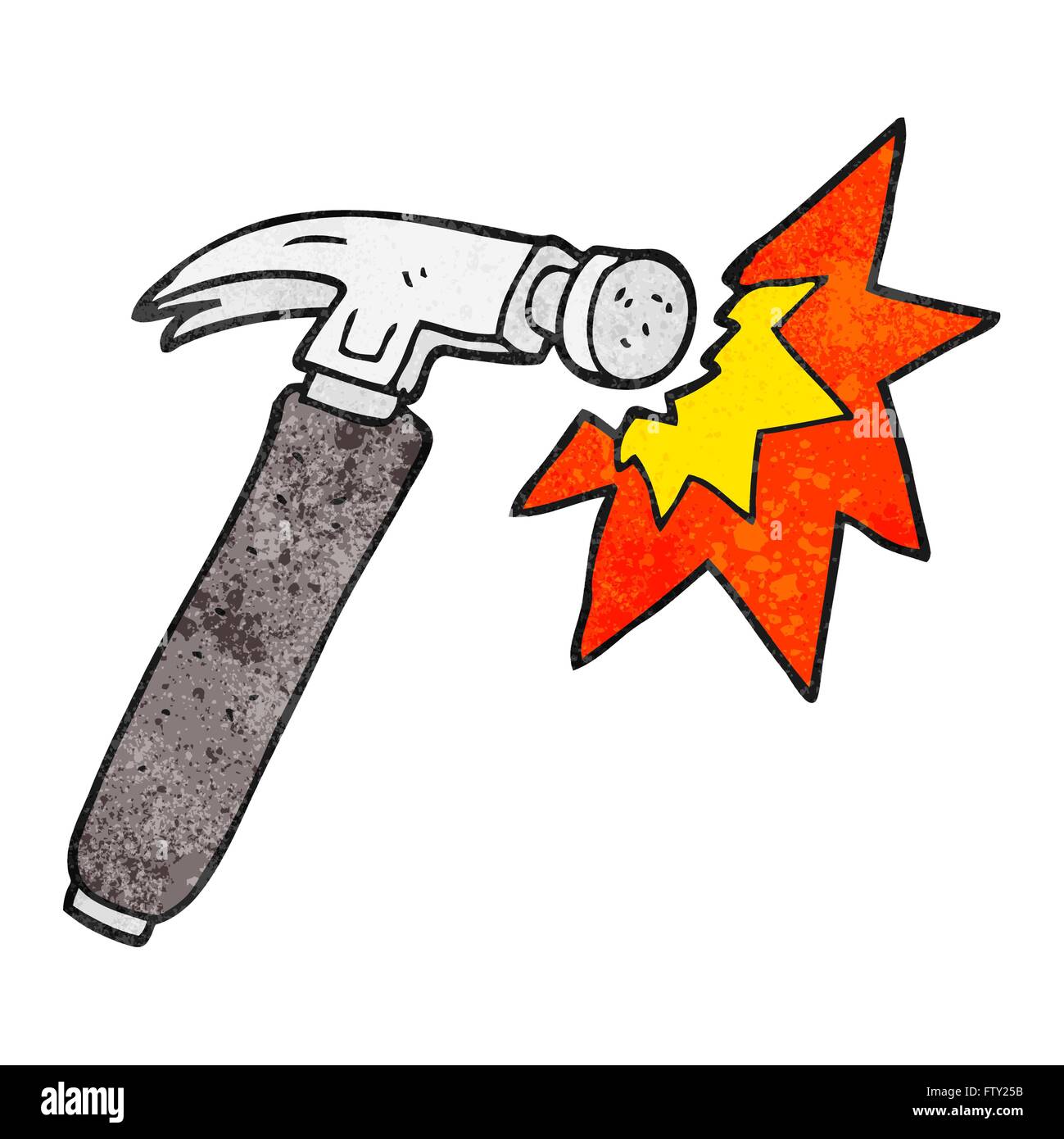 freehand textured cartoon hammer Stock Vector Image & Art - Alamy