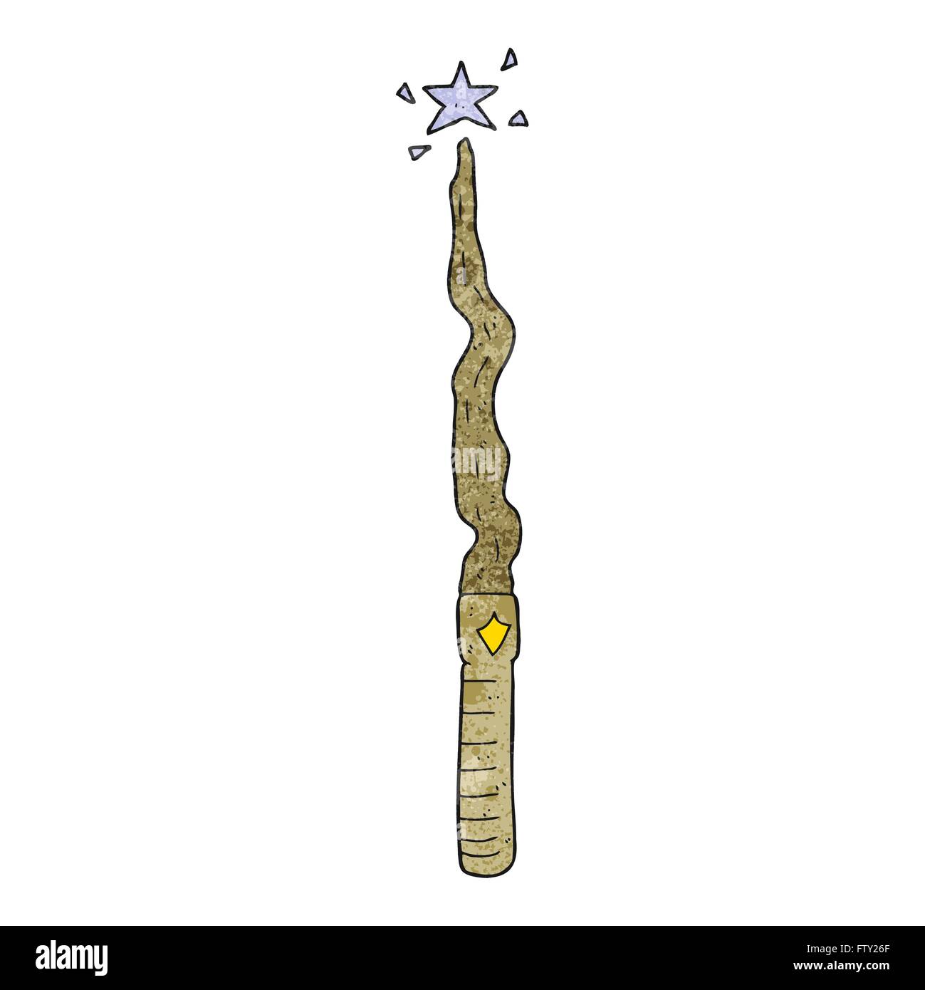 freehand textured cartoon magic wand Stock Vector Image & Art - Alamy