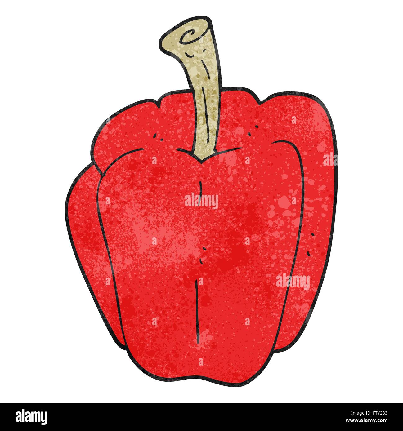 freehand textured cartoon pepper Stock Vector Image & Art - Alamy