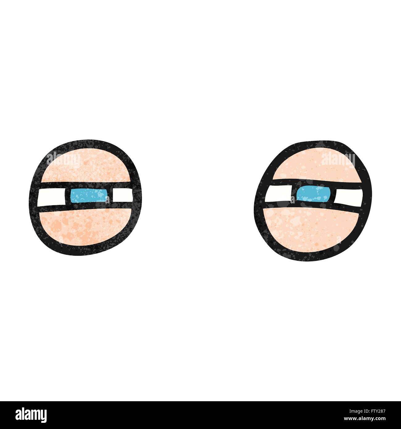freehand textured cartoon scowling eyes Stock Vector Image & Art - Alamy