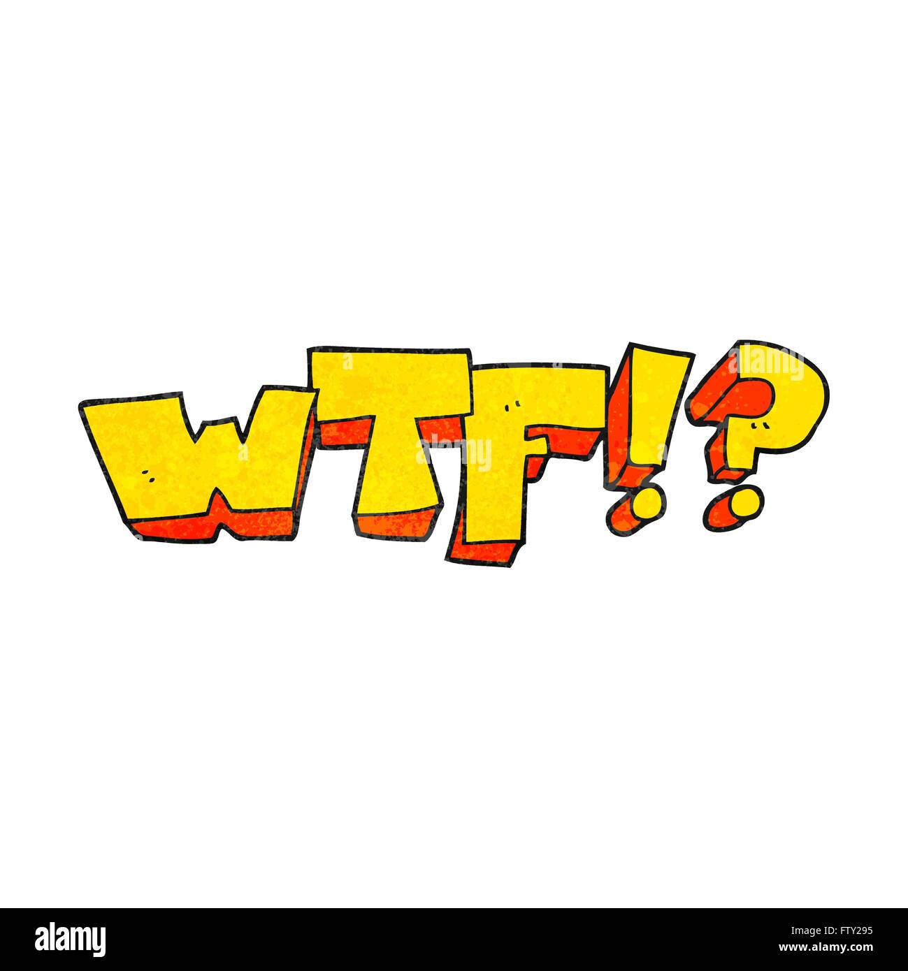 freehand textured cartoon WTF symbol Stock Vector Image & Art - Alamy