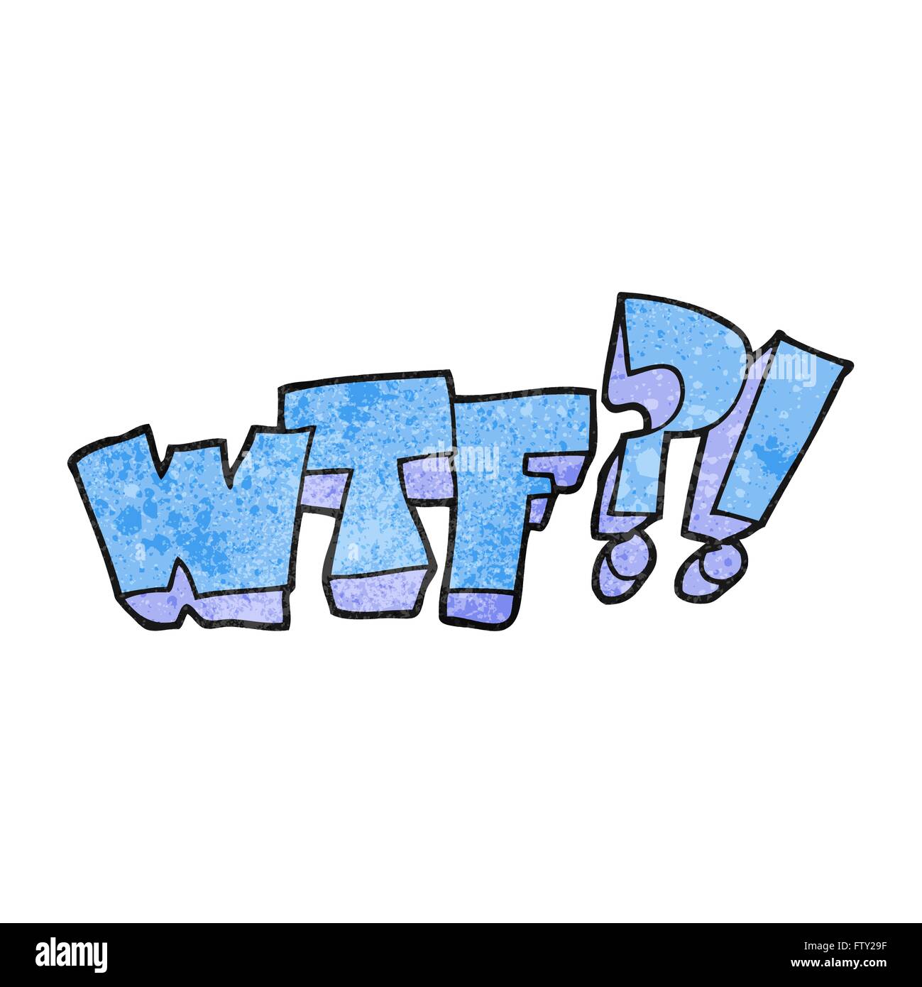 freehand textured cartoon WTF symbol Stock Vector Image & Art - Alamy