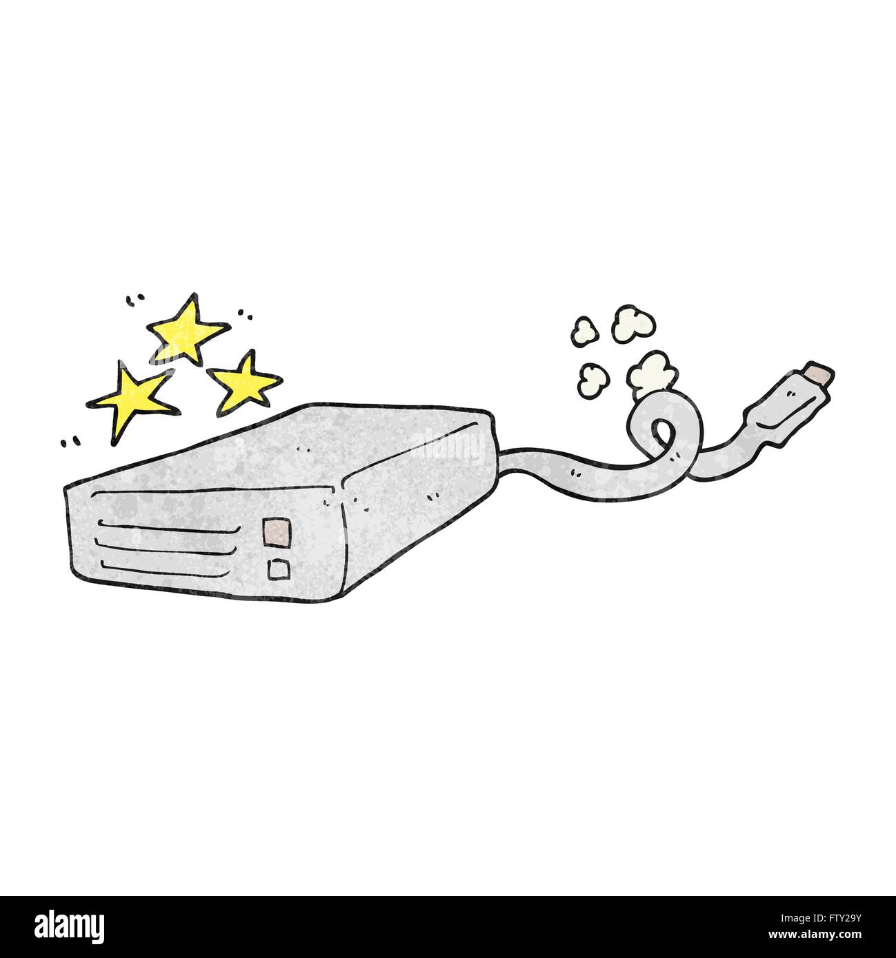 freehand textured cartoon computer hard drive Stock Vector Image & Art ...