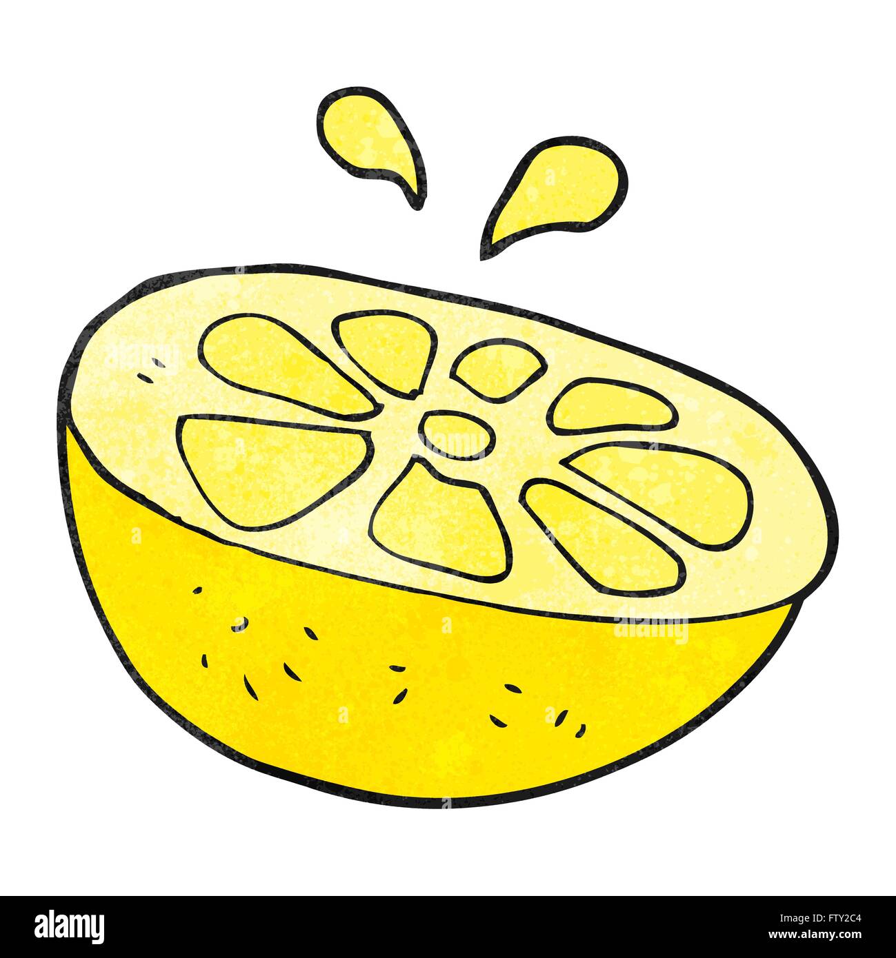 freehand textured cartoon lemon Stock Vector Image & Art - Alamy