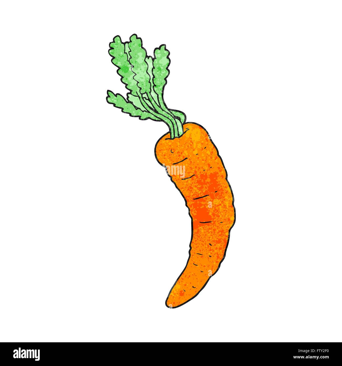 freehand textured cartoon carrot Stock Vector Image & Art - Alamy