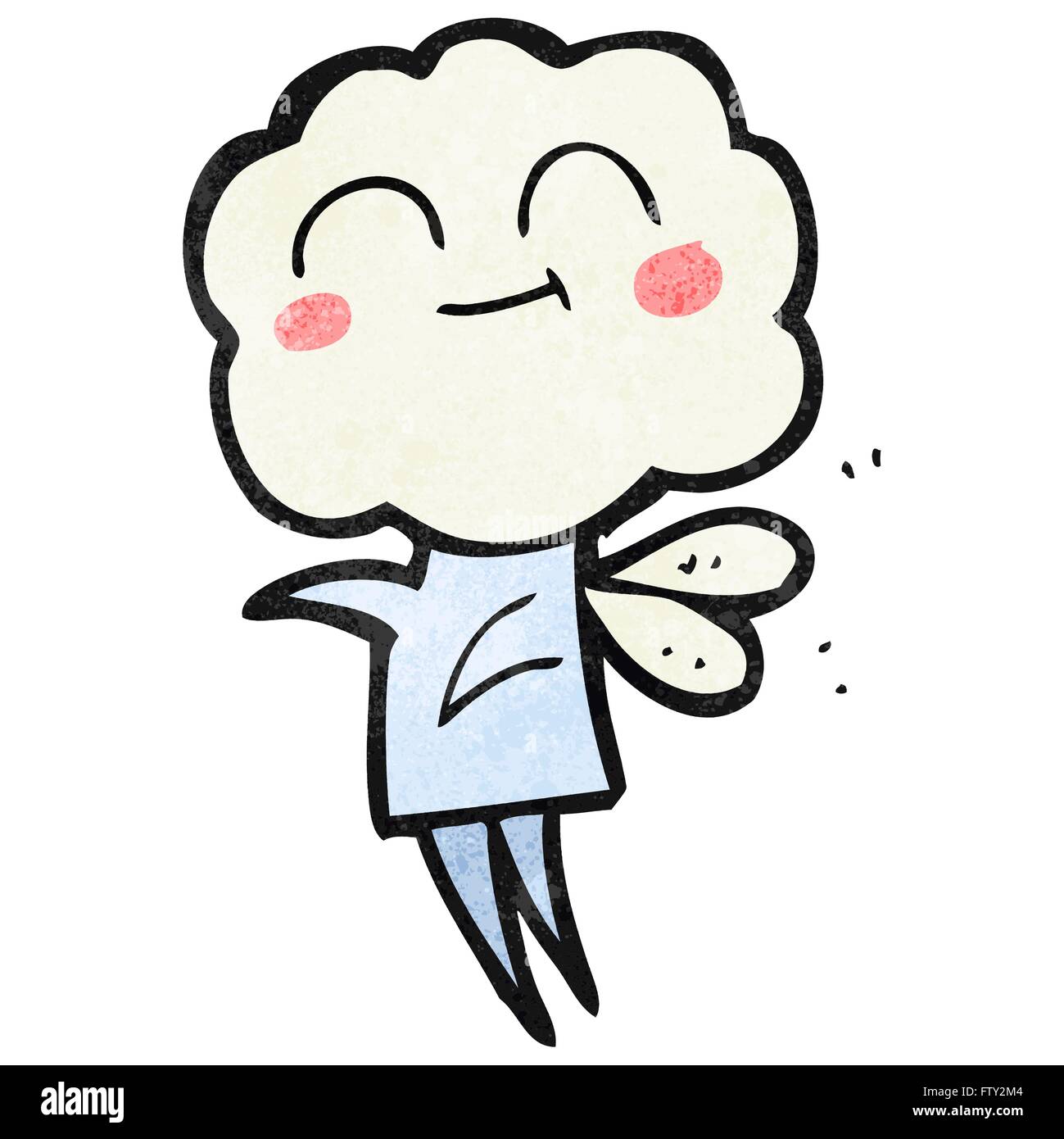 freehand textured cartoon cute cloud head imp Stock Vector Image & Art ...