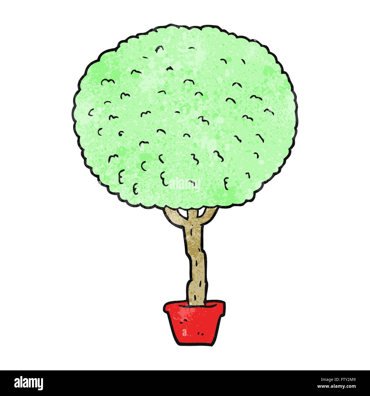 freehand textured cartoon tree Stock Vector Image & Art - Alamy