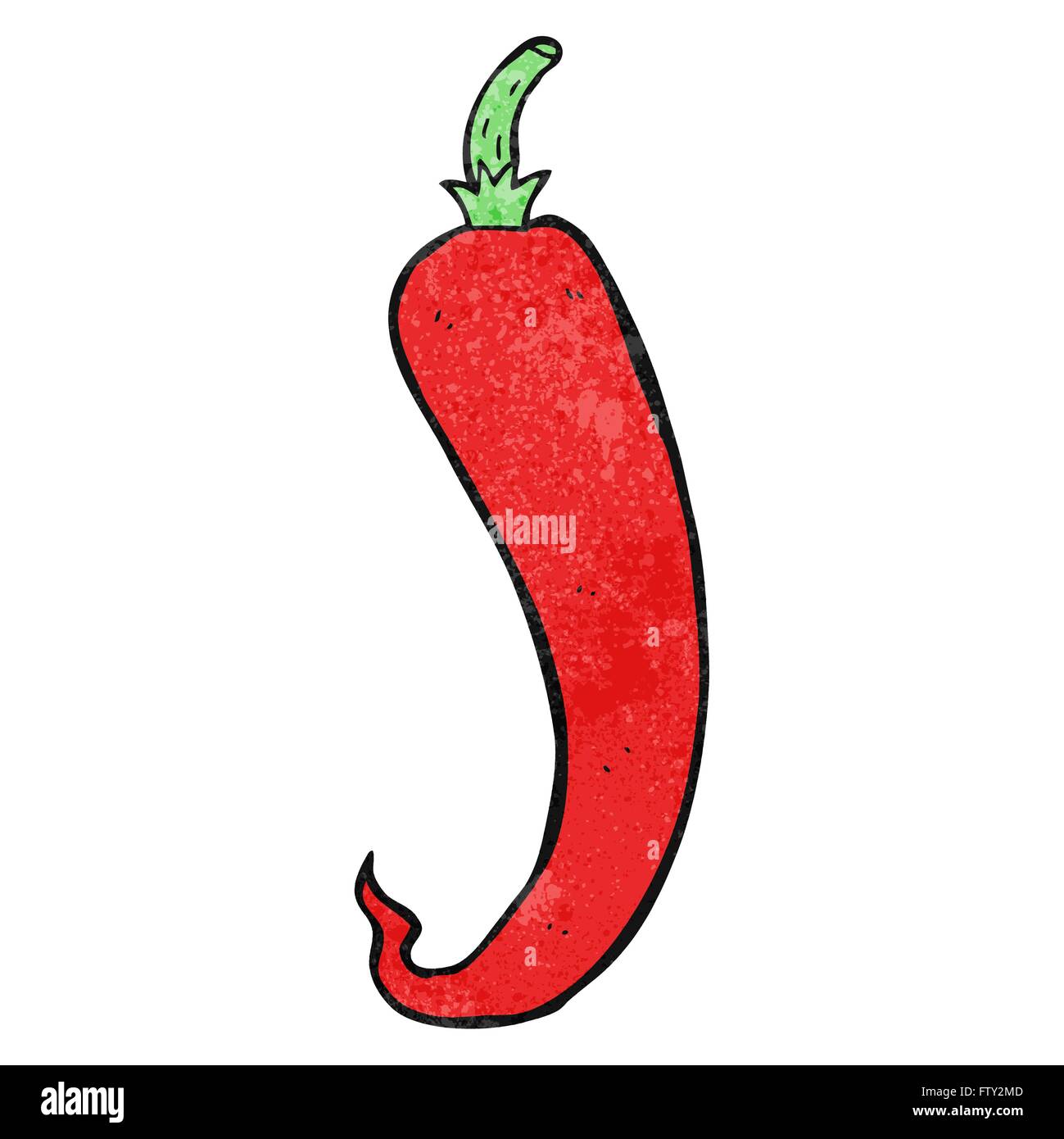 freehand textured cartoon chilli pepper Stock Vector Image & Art - Alamy