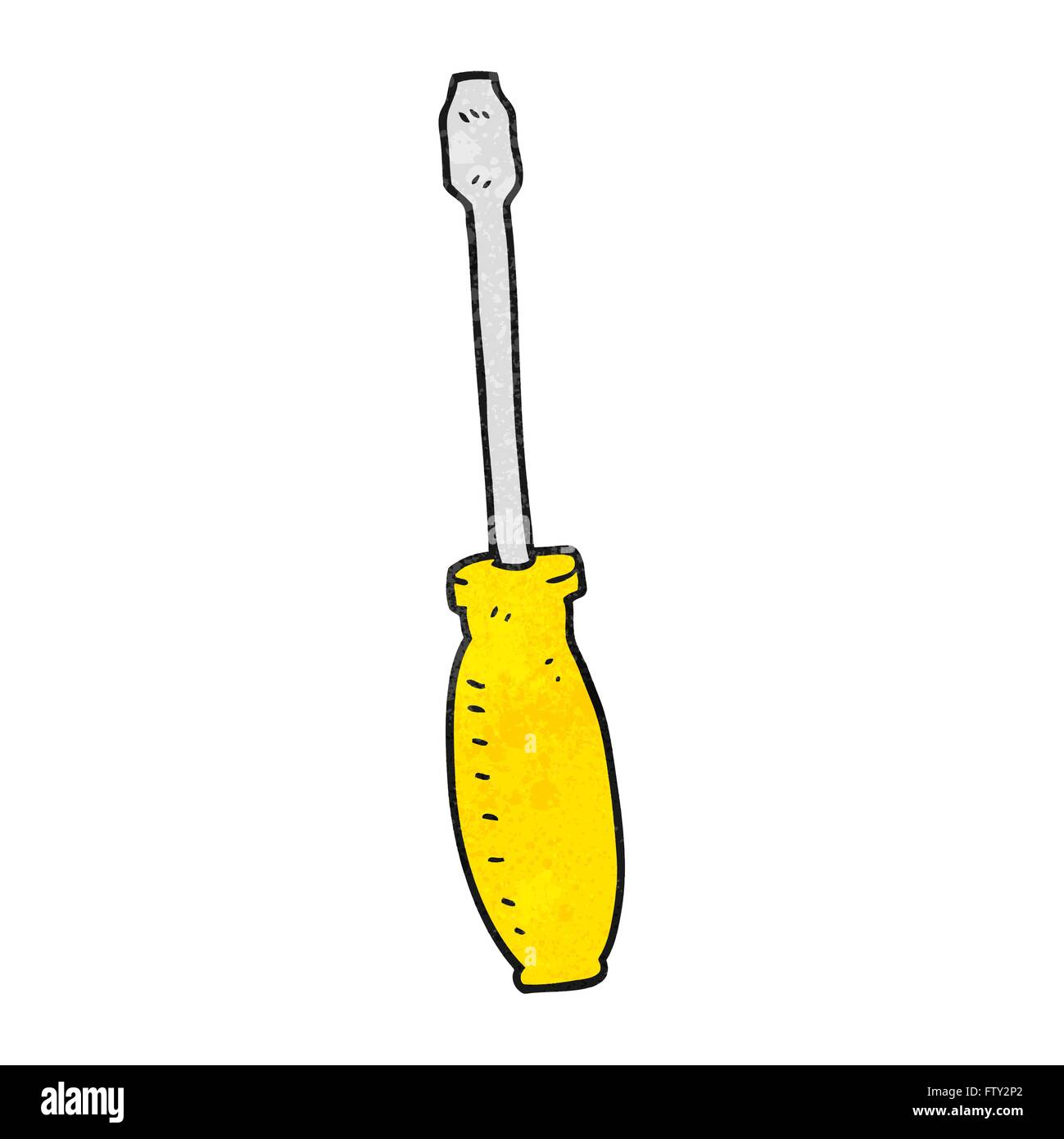 freehand textured cartoon screwdriver Stock Vector Image & Art - Alamy