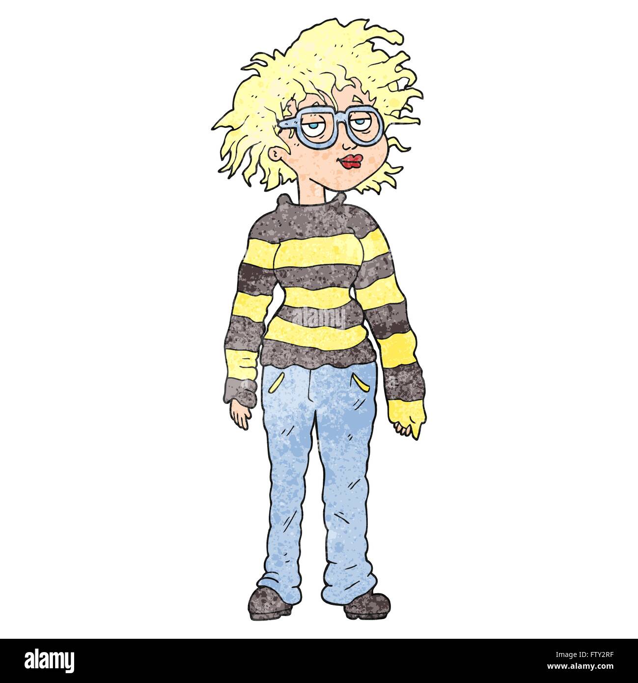 Geeky girl Cut Out Stock Images & Pictures - Alamy