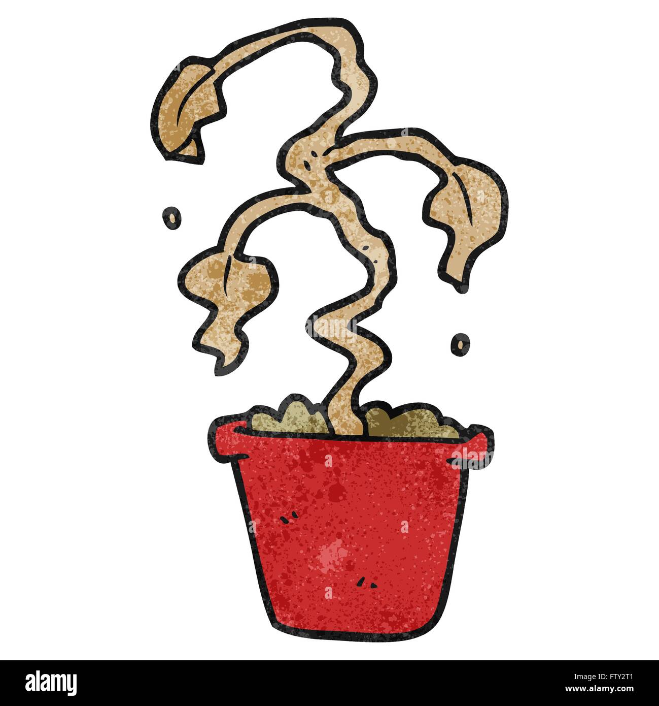 freehand textured cartoon dead houseplant Stock Vector Image & Art - Alamy