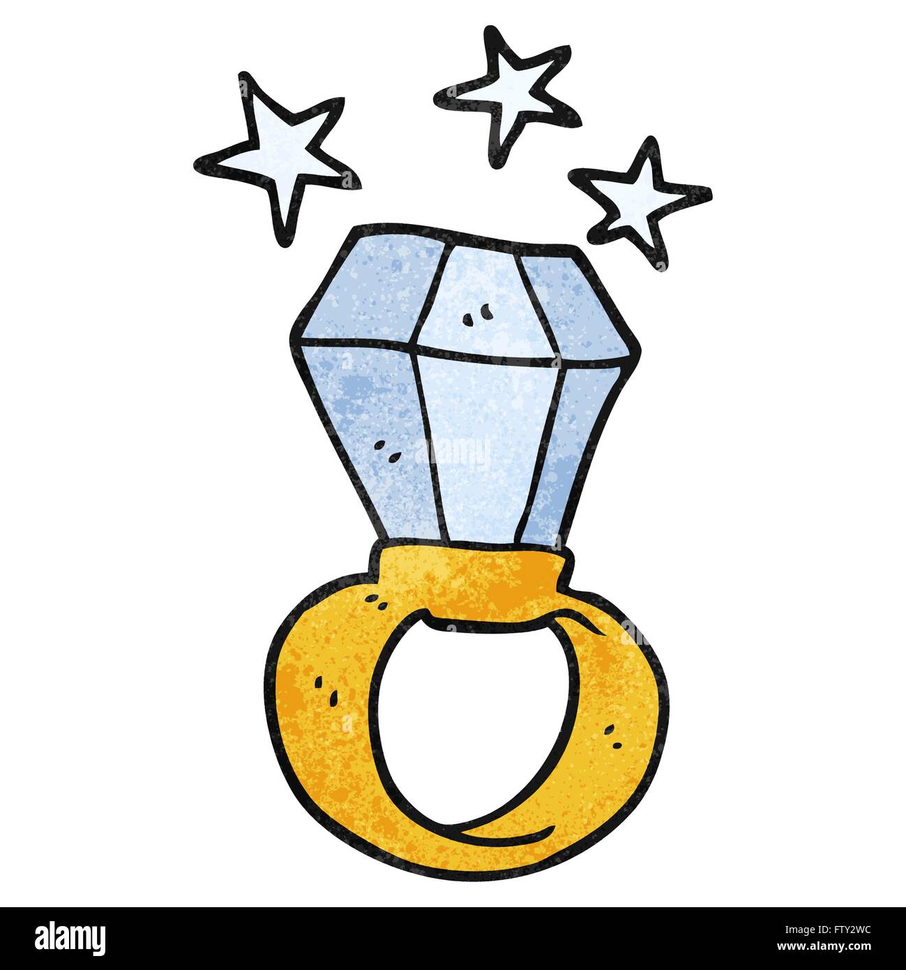 freehand textured cartoon huge engagement ring Stock Vector Image & Art ...