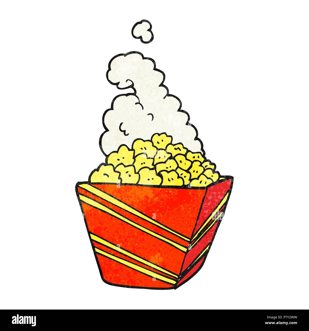 freehand textured cartoon fresh popcorn Stock Vector Image & Art - Alamy