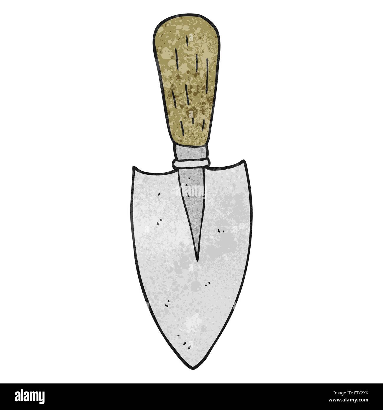freehand textured cartoon garden trowel Stock Vector Image & Art - Alamy