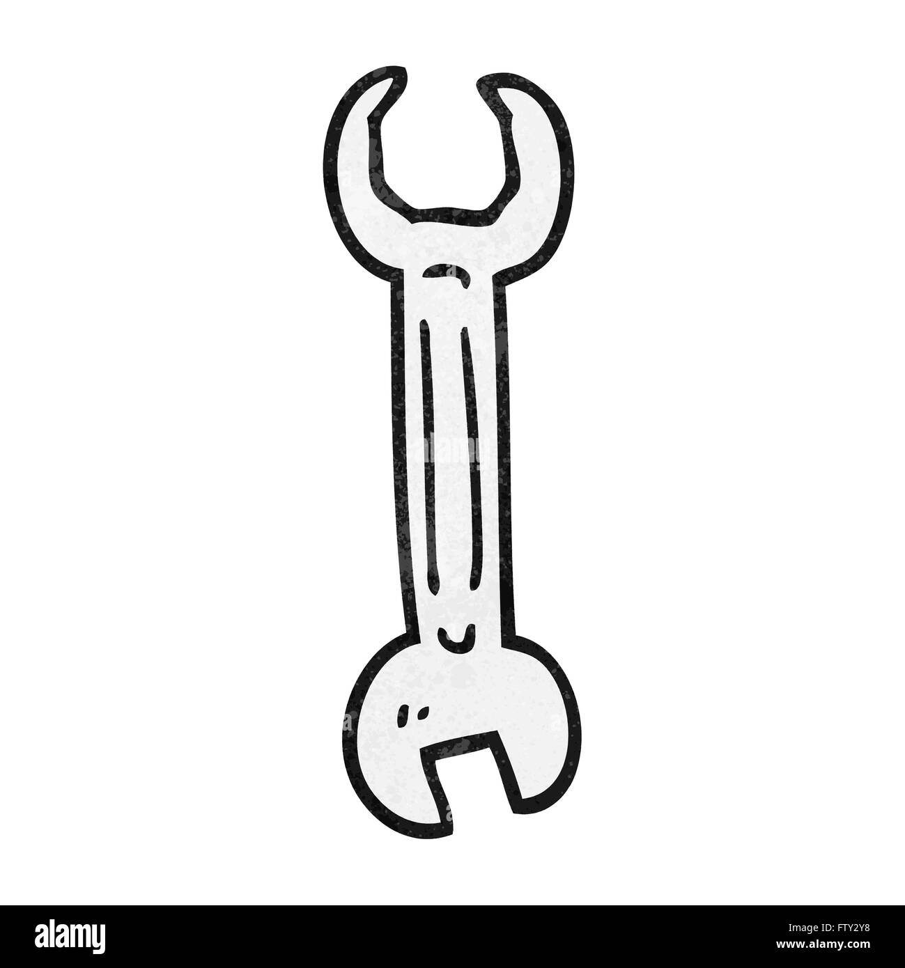 freehand textured cartoon spanner Stock Vector Image & Art - Alamy