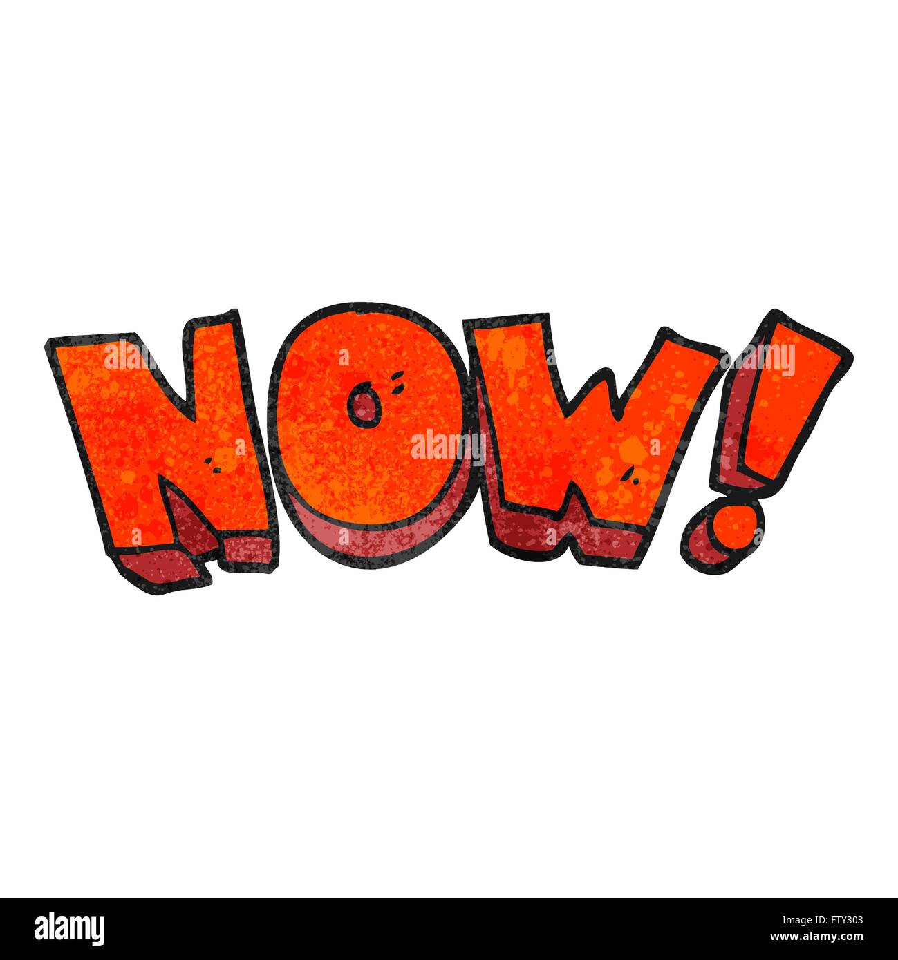 freehand textured cartoon now symbol Stock Vector Image & Art - Alamy