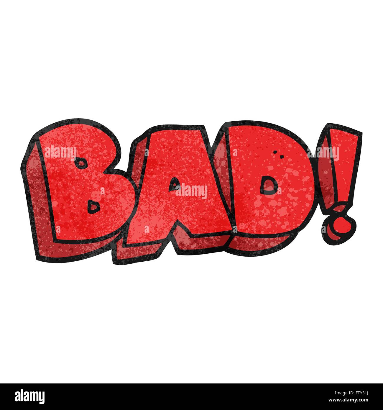 freehand textured cartoon Bad symbol Stock Vector Image & Art - Alamy