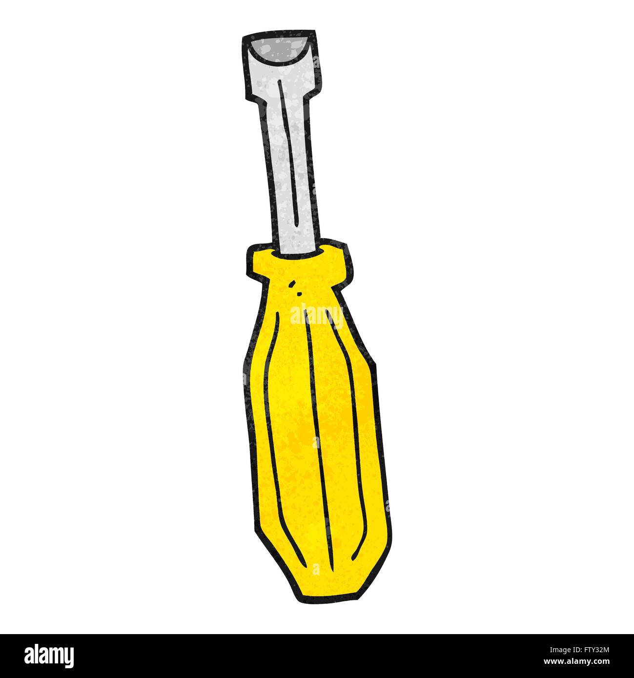 freehand textured cartoon screwdriver Stock Vector Image & Art - Alamy