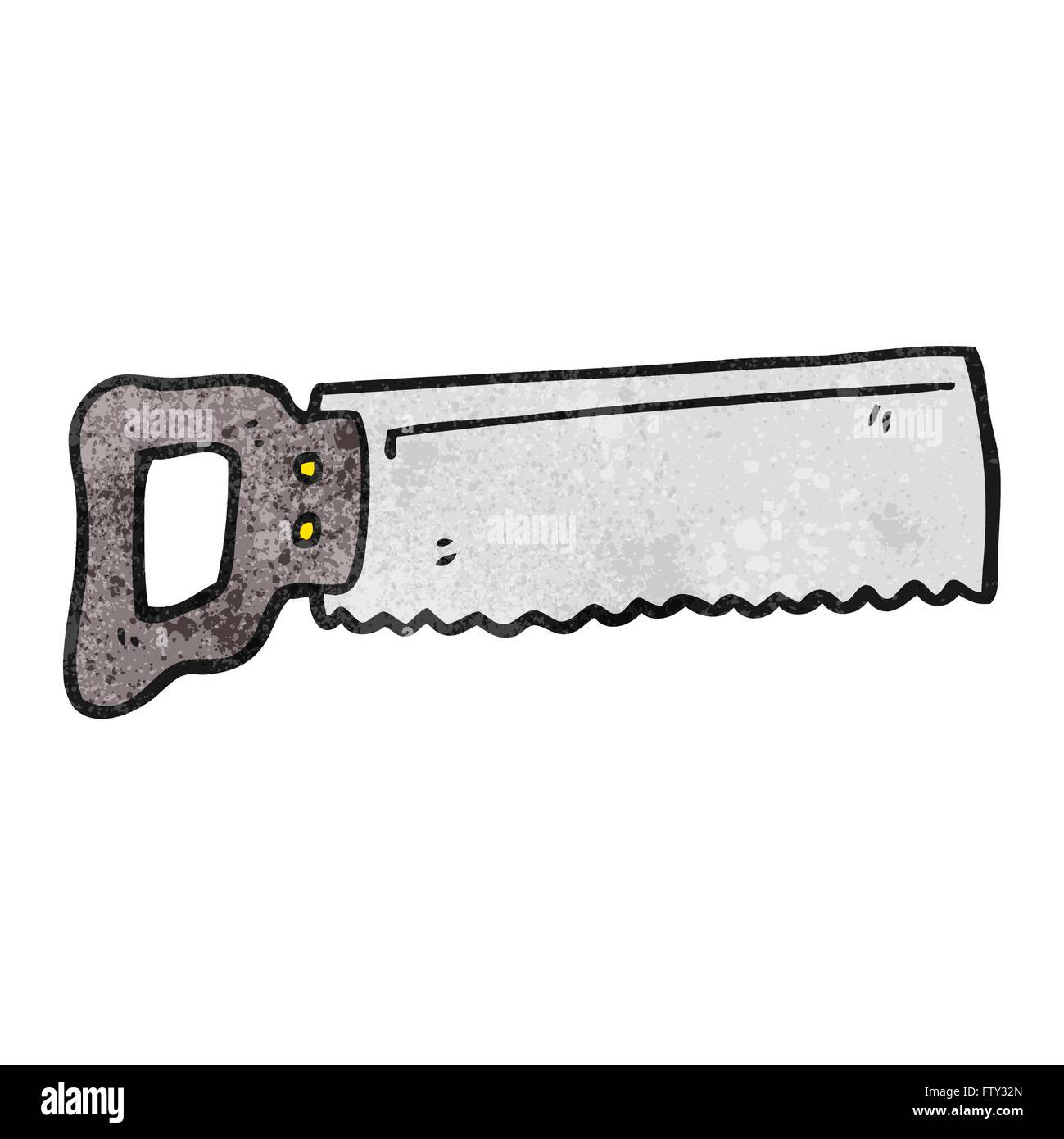 freehand textured cartoon saw Stock Vector Image & Art - Alamy