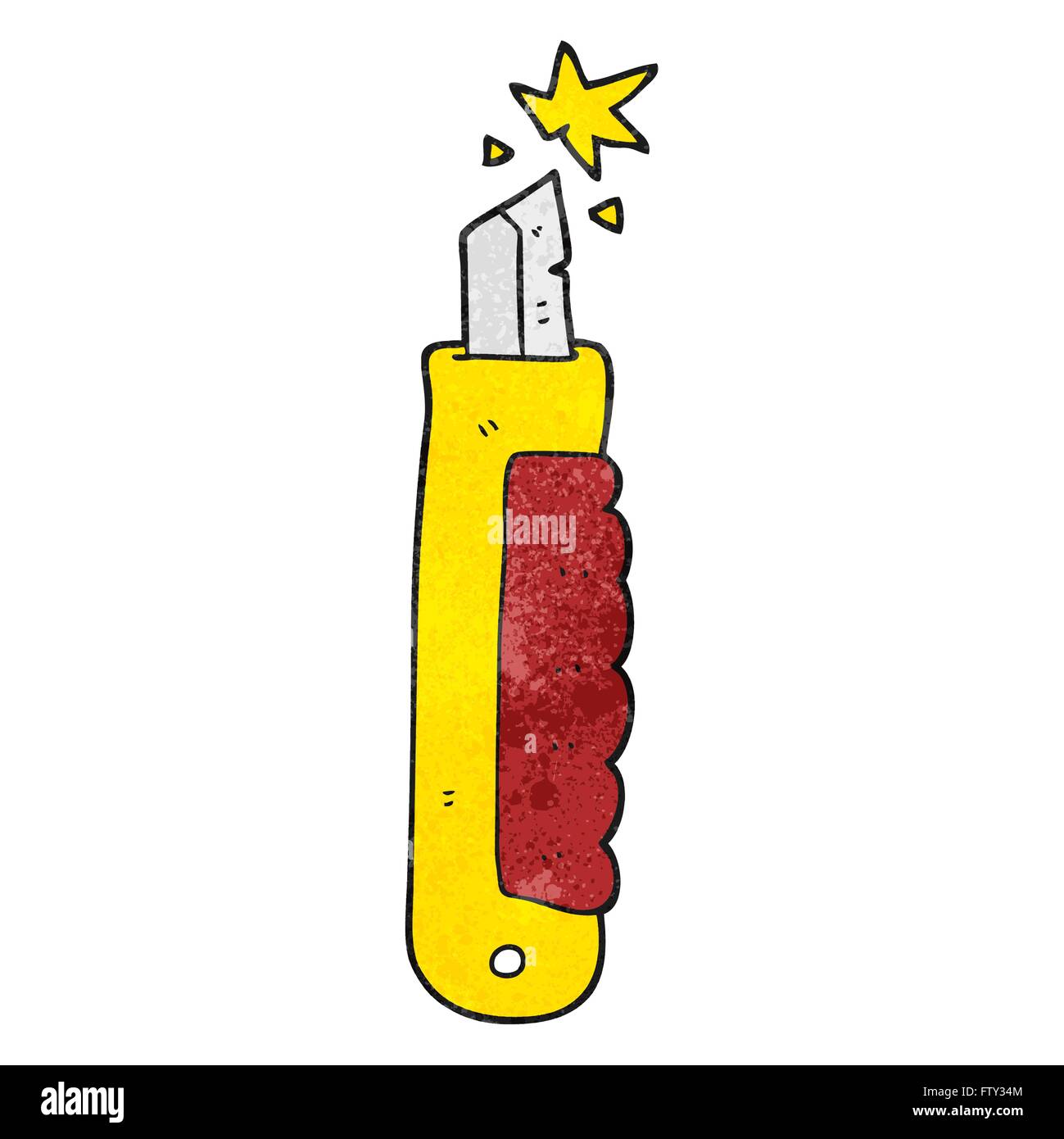 freehand textured cartoon knife Stock Vector Image & Art - Alamy