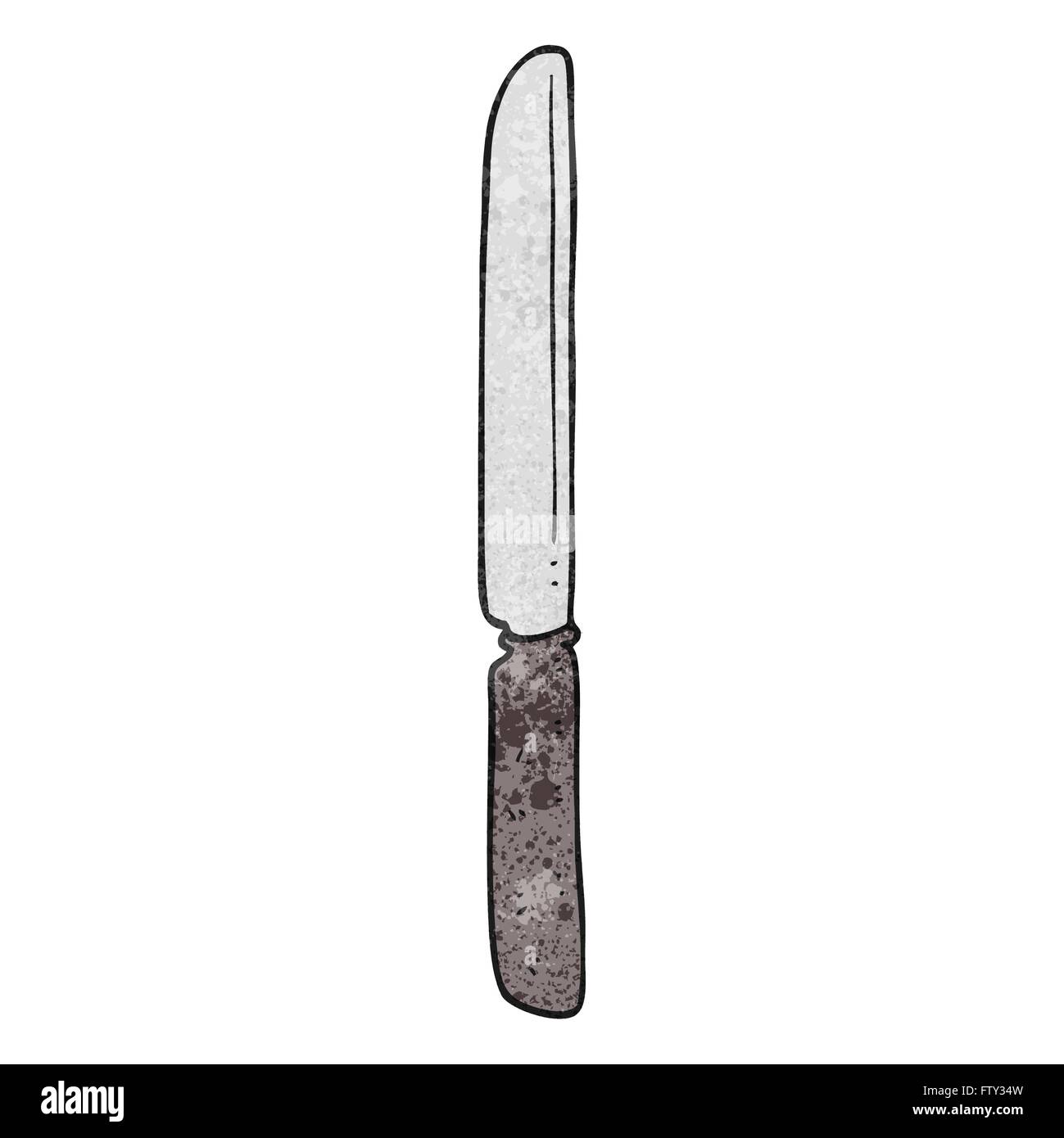 freehand textured cartoon cutlery knife Stock Vector Image & Art - Alamy