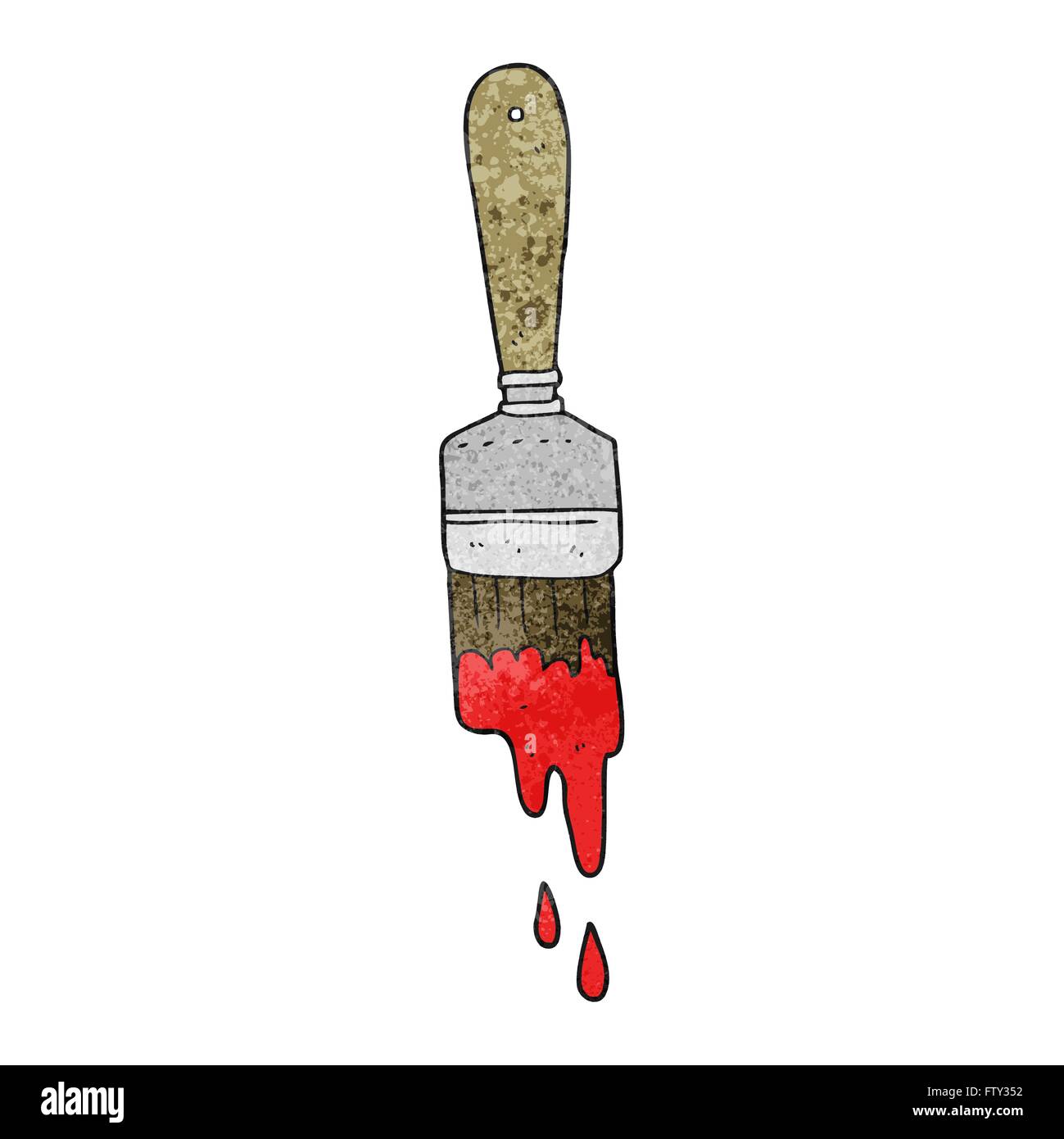 freehand textured cartoon paint brush Stock Vector Image & Art - Alamy
