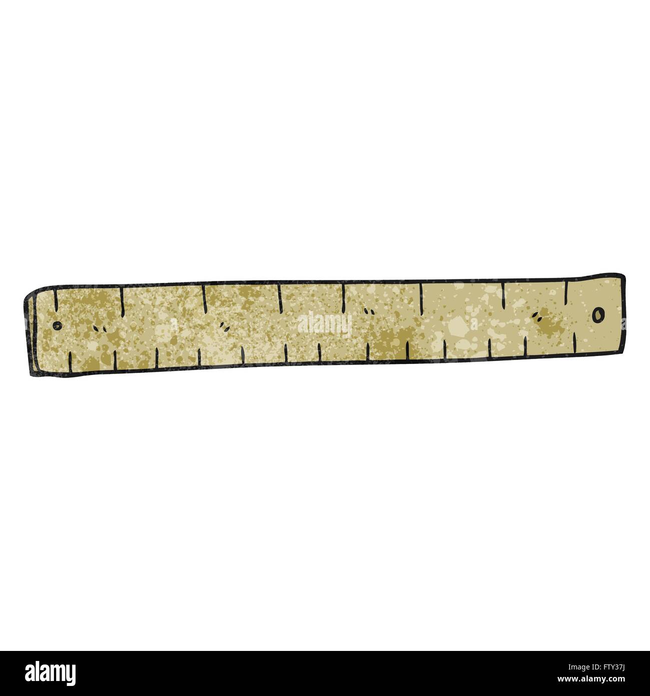 freehand textured cartoon wooden ruler Stock Vector Image & Art - Alamy