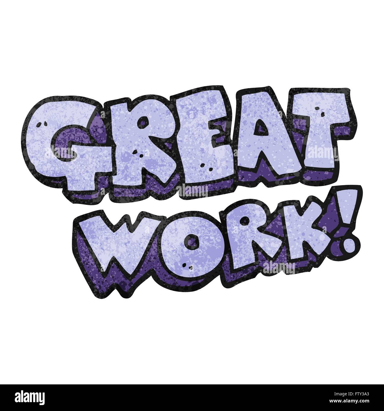 Freehand retro cartoon great work hi-res stock photography and images ...