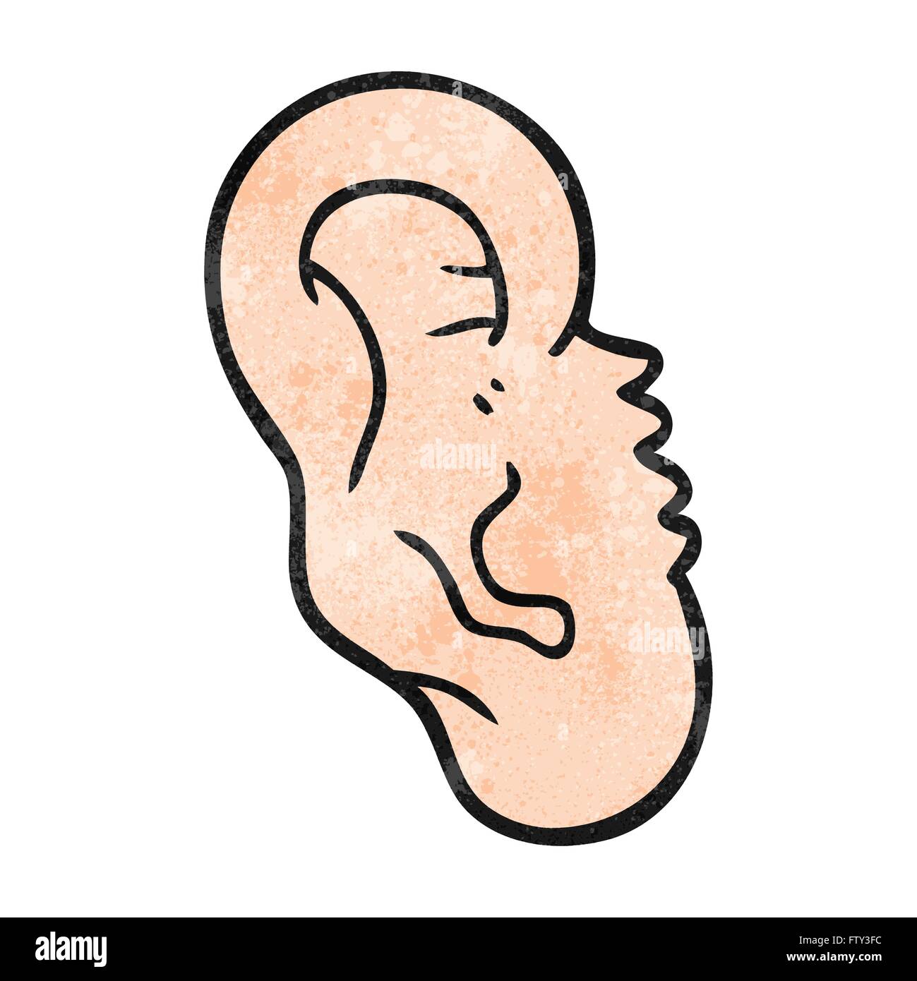 freehand textured cartoon human ear Stock Vector Image & Art - Alamy