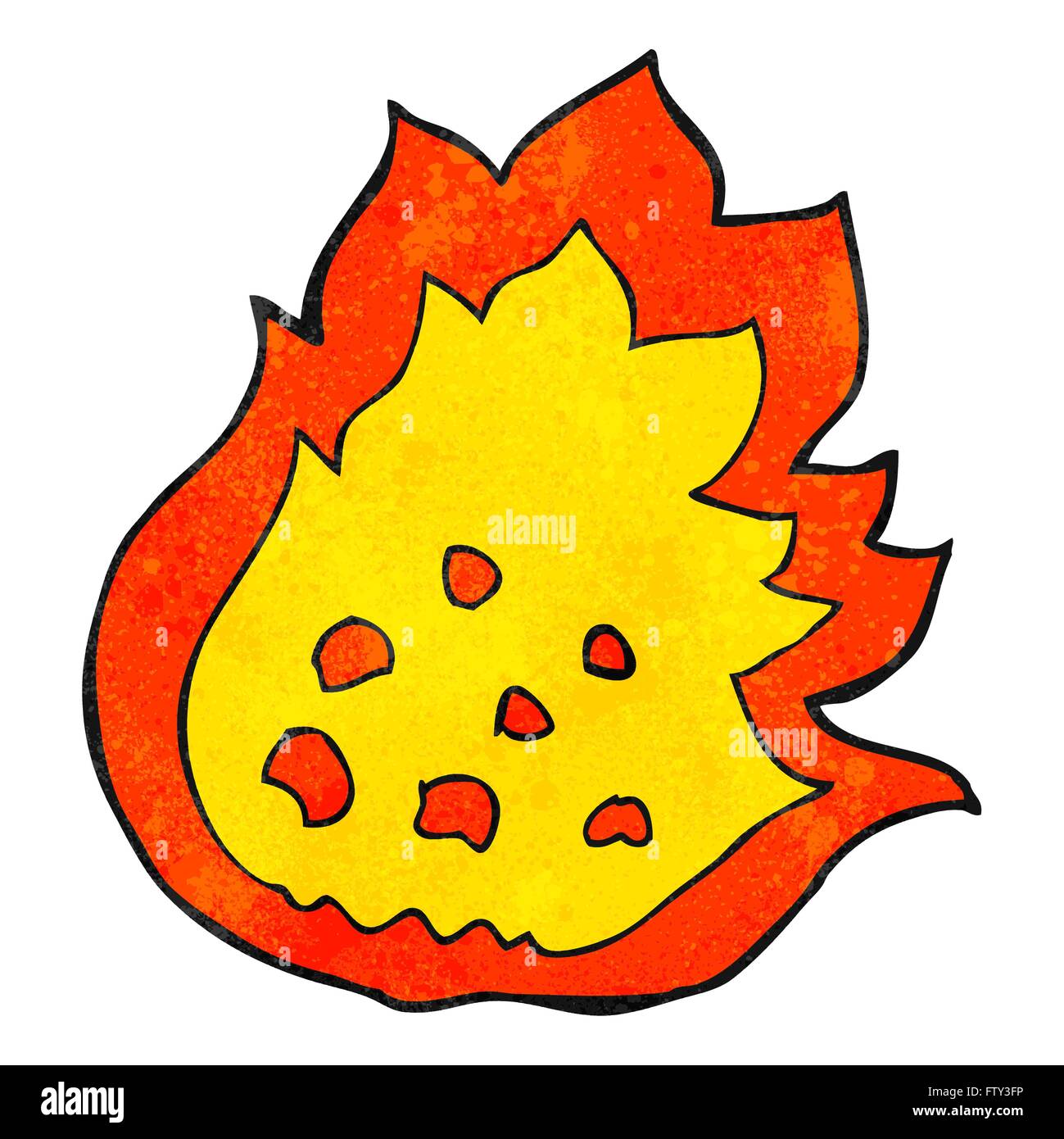 freehand textured cartoon burning fire Stock Vector Image & Art - Alamy