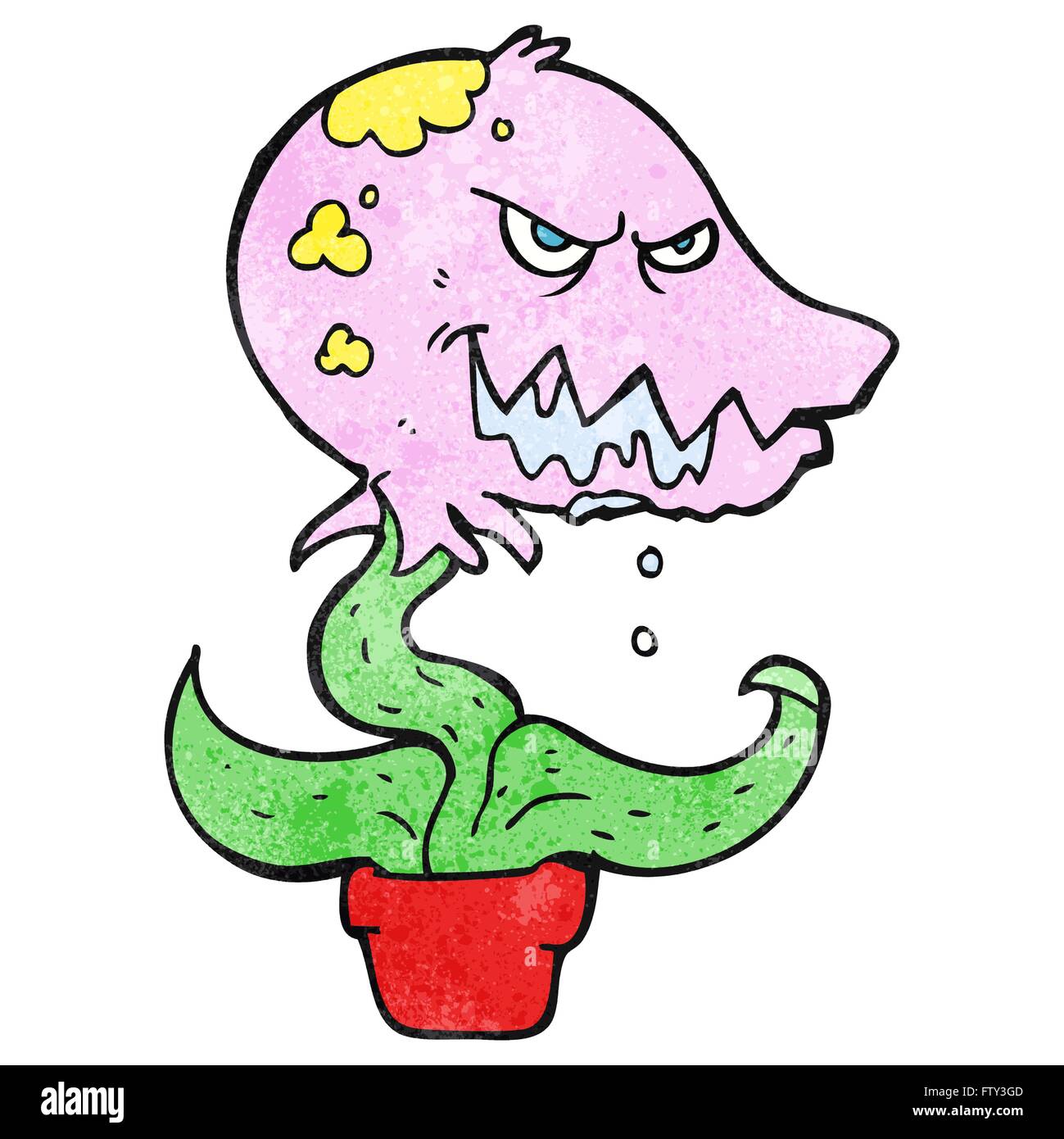 freehand textured cartoon monster plant Stock Vector Image & Art - Alamy