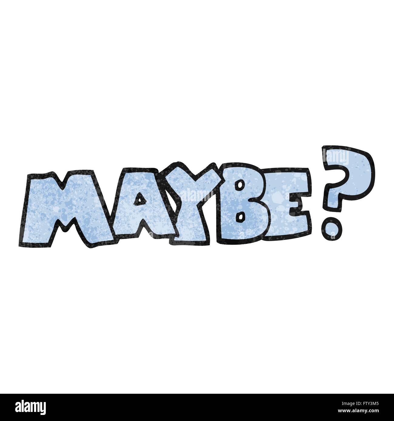 maybe freehand textured cartoon symbol Stock Vector Image & Art - Alamy