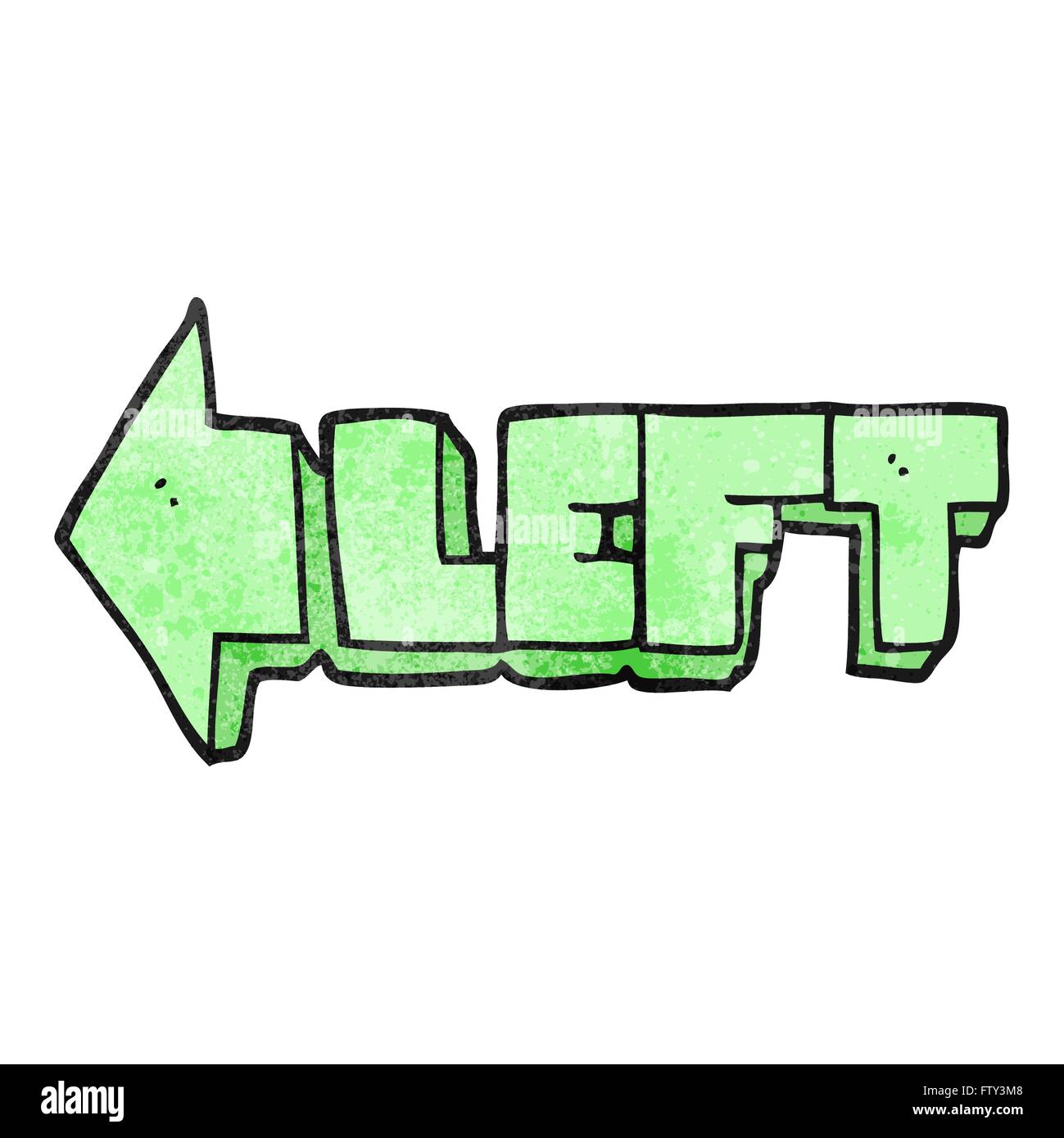 freehand textured cartoon left symbol Stock Vector Image & Art - Alamy