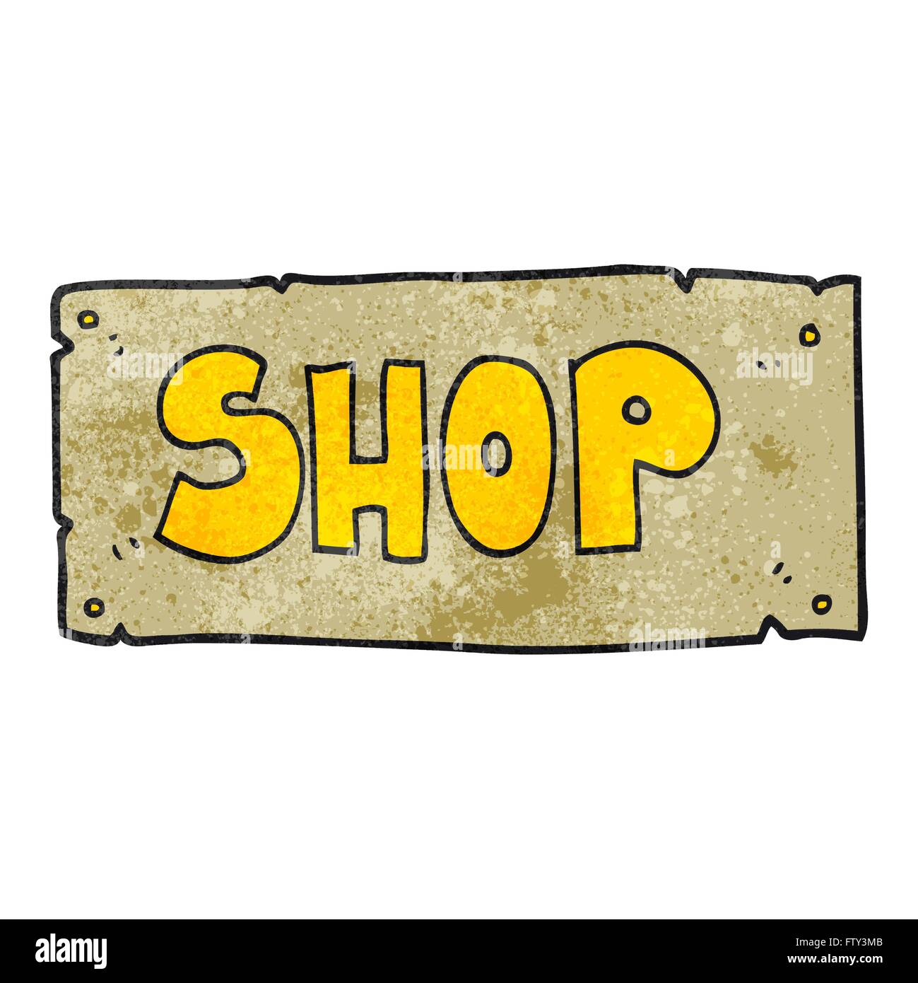 freehand textured cartoon shop sign Stock Vector Image & Art - Alamy
