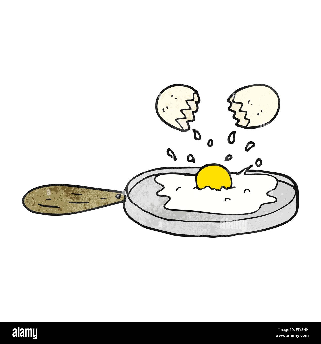 frying freehand textured cartoon egg Stock Vector Image & Art - Alamy