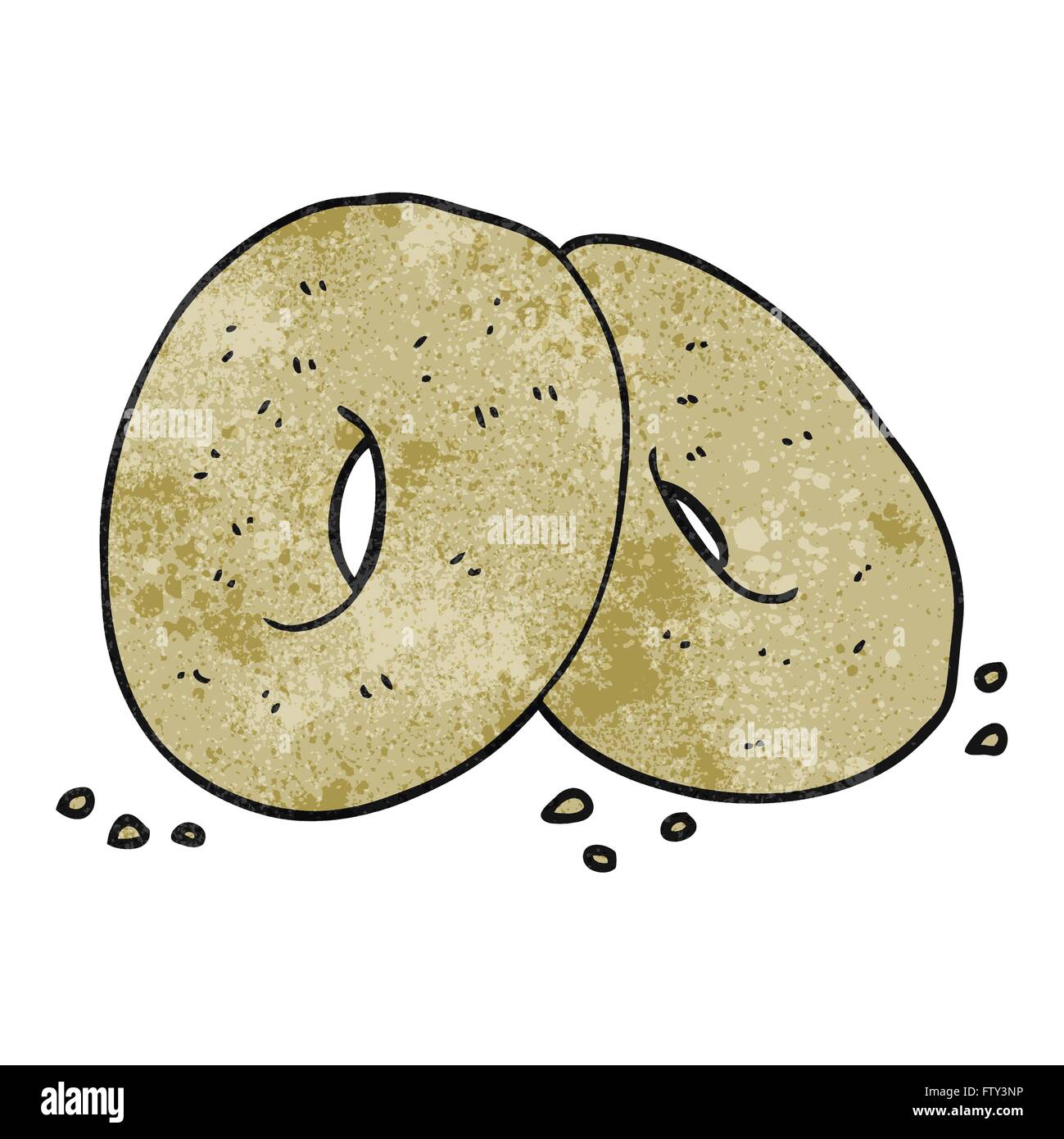 freehand textured cartoon bagels Stock Vector Image & Art - Alamy