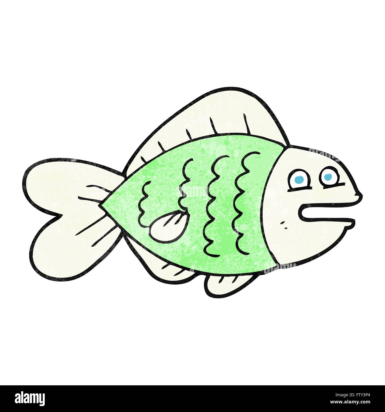 freehand textured cartoon funny fish Stock Vector Image & Art - Alamy