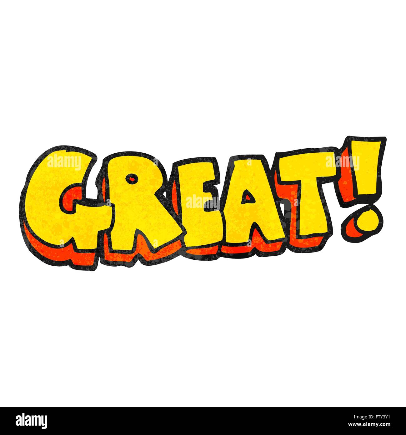 GREAT! freehand textured cartoon symbol Stock Vector Image & Art - Alamy