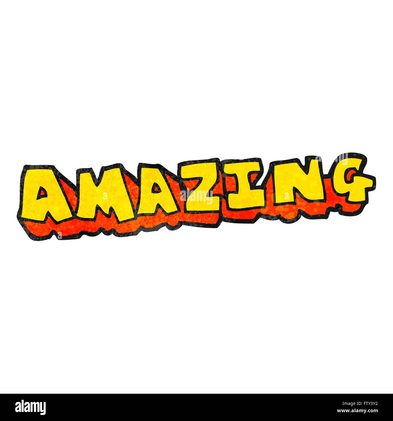 freehand textured cartoon amazing word Stock Vector Image & Art - Alamy