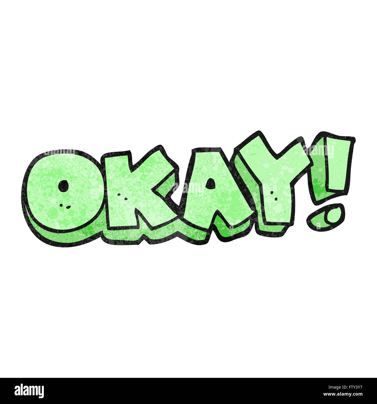 freehand textured cartoon okay symbol Stock Vector Image & Art - Alamy