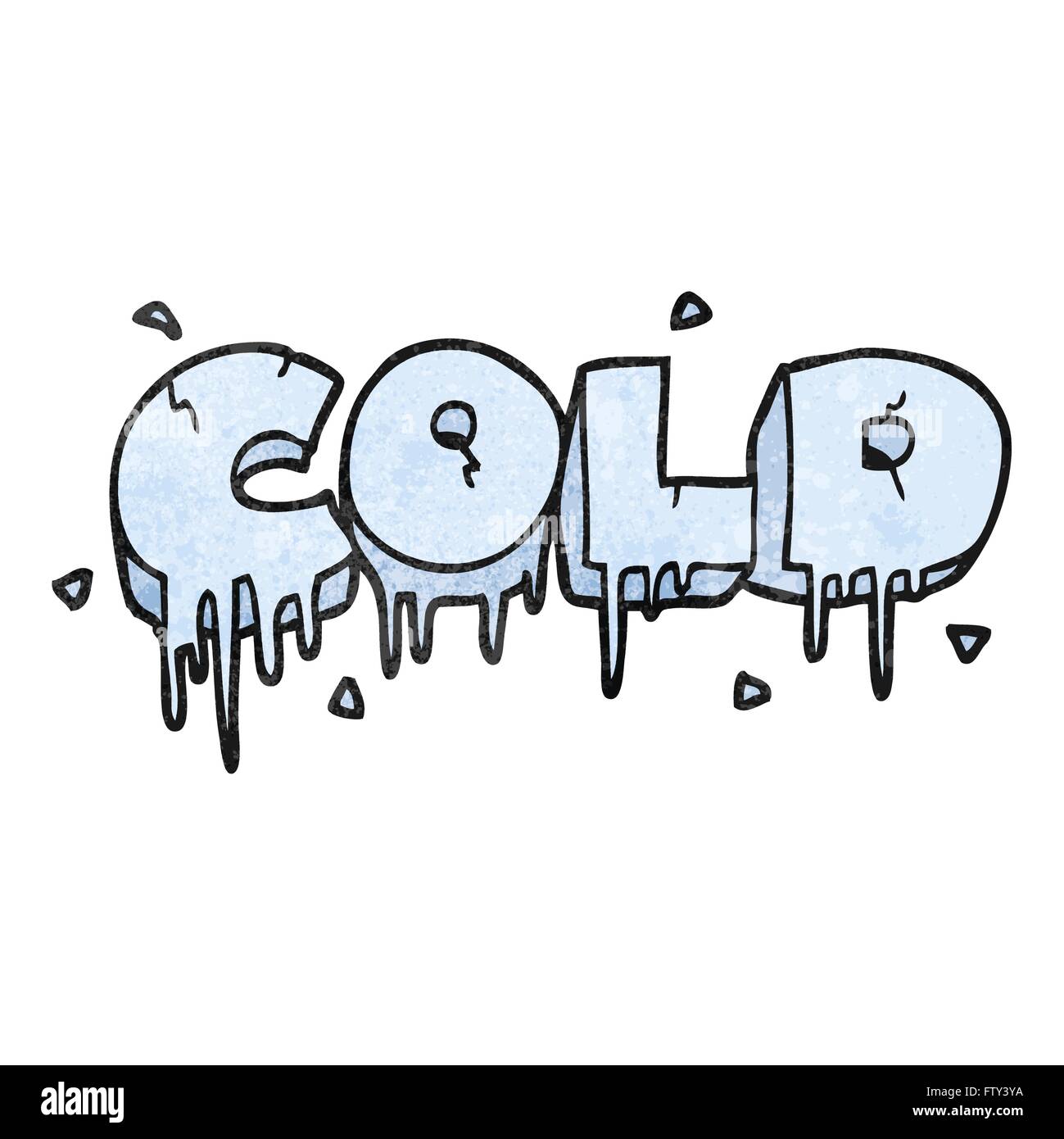 freehand textured cartoon cold text symbol Stock Vector Image & Art - Alamy