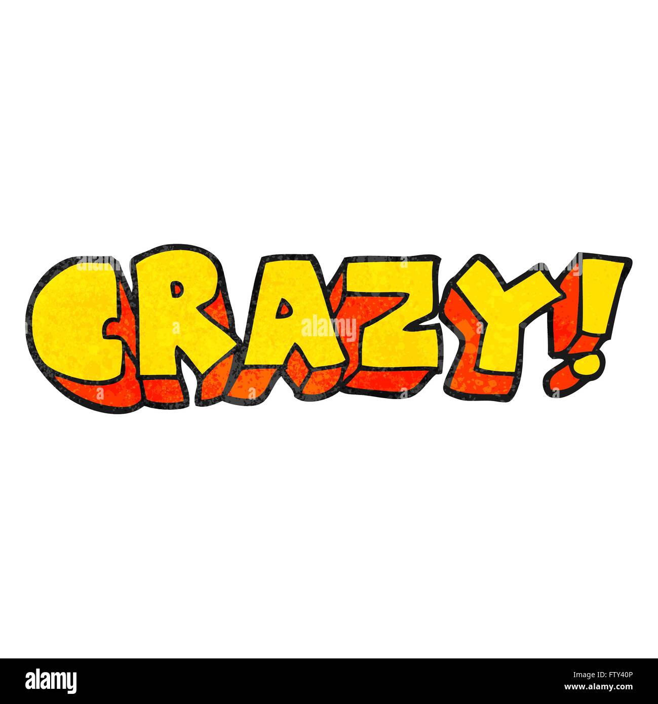 freehand textured cartoon shout crazy Stock Vector Image & Art - Alamy