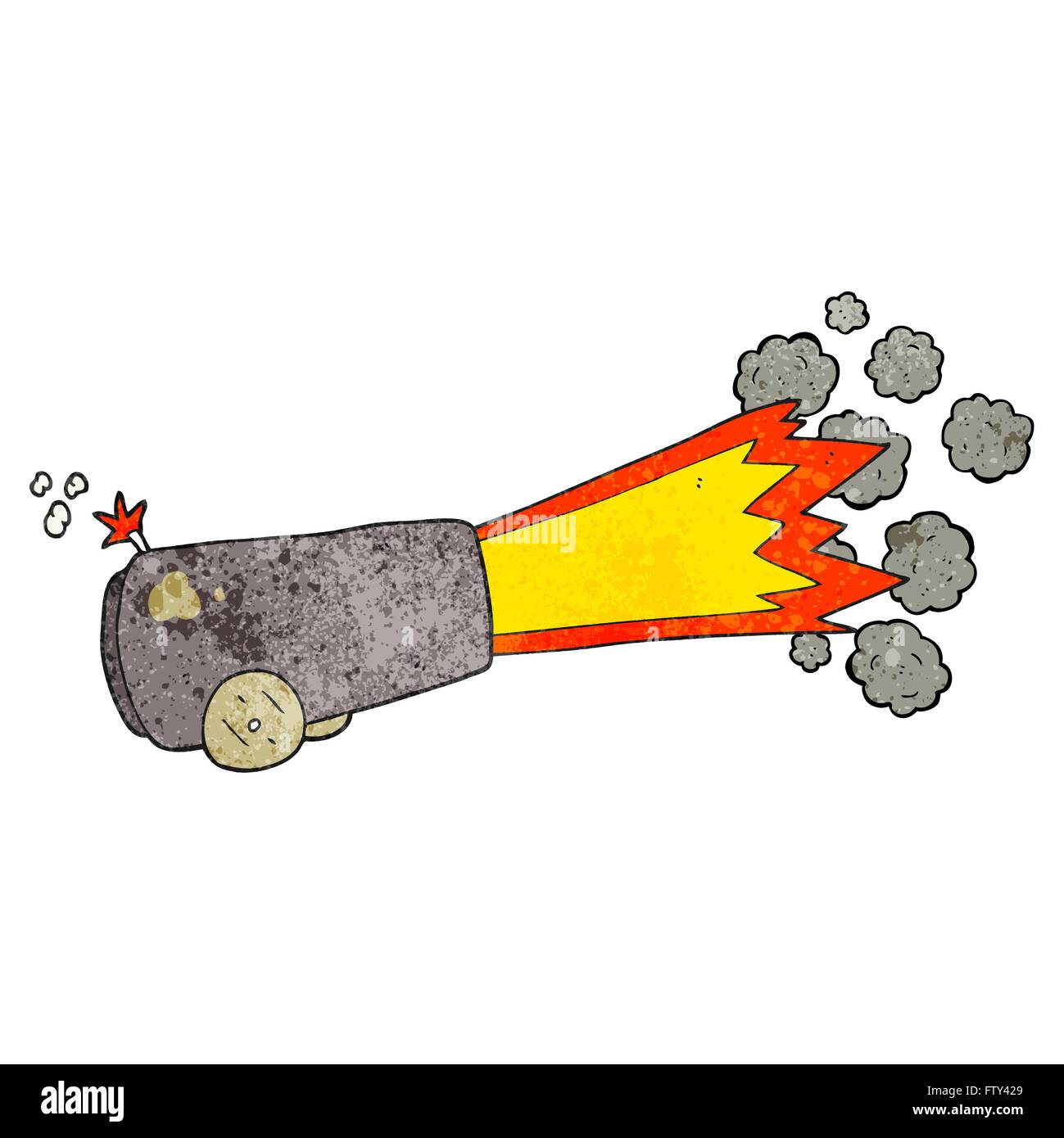 freehand textured cartoon firing cannon Stock Vector Image & Art - Alamy
