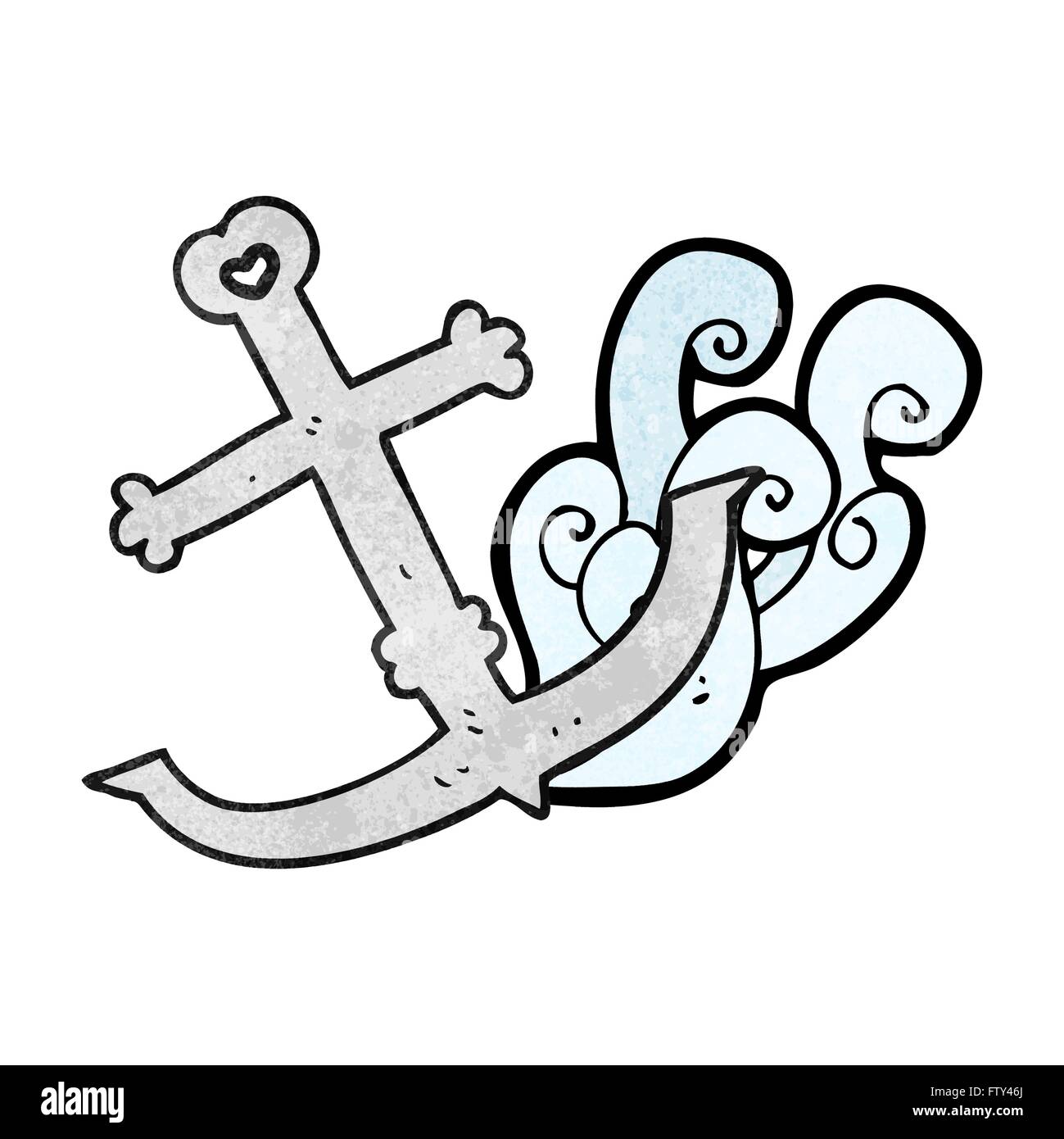 freehand textured cartoon anchor Stock Vector Image & Art - Alamy