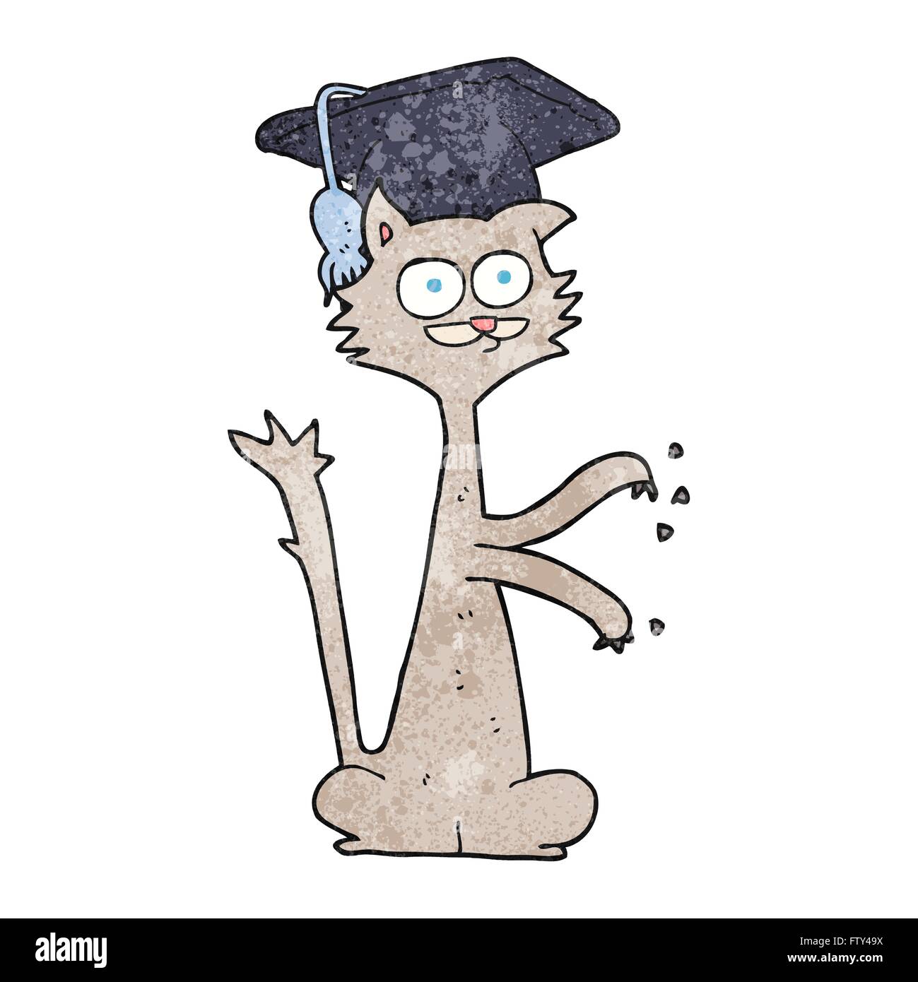 Freehand drawn cartoon cat scratching Stock Vector Images - Alamy