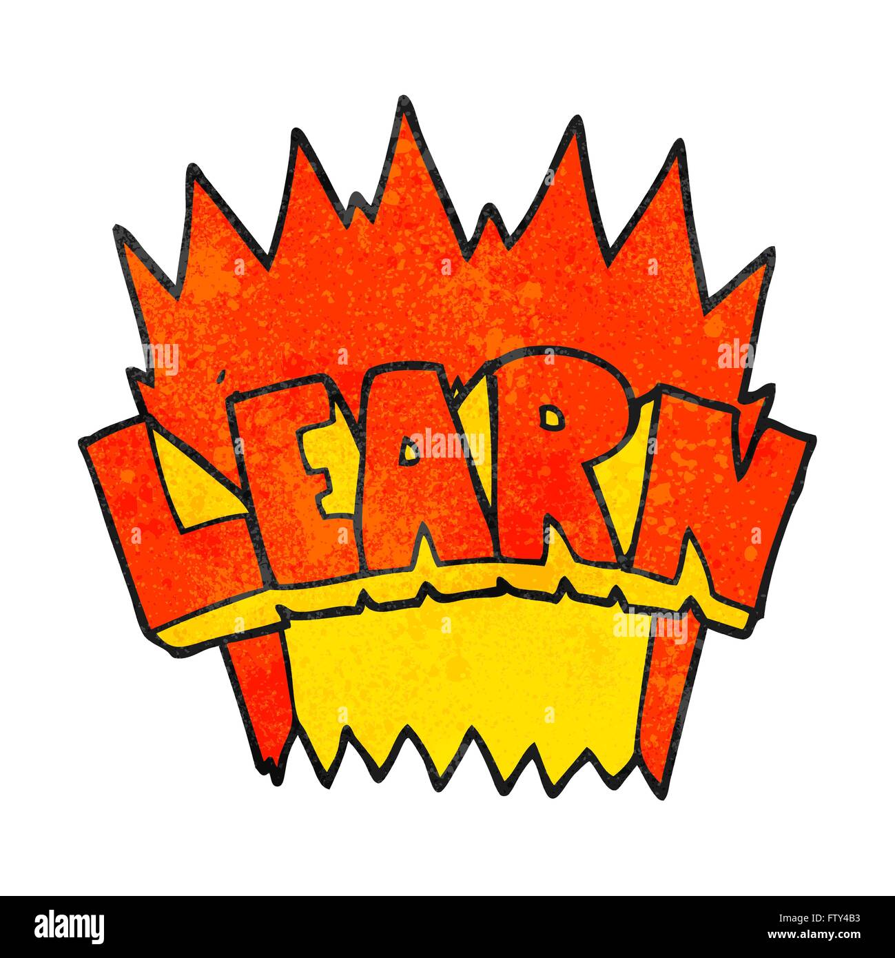 freehand textured cartoon learn symbol Stock Vector Image & Art - Alamy