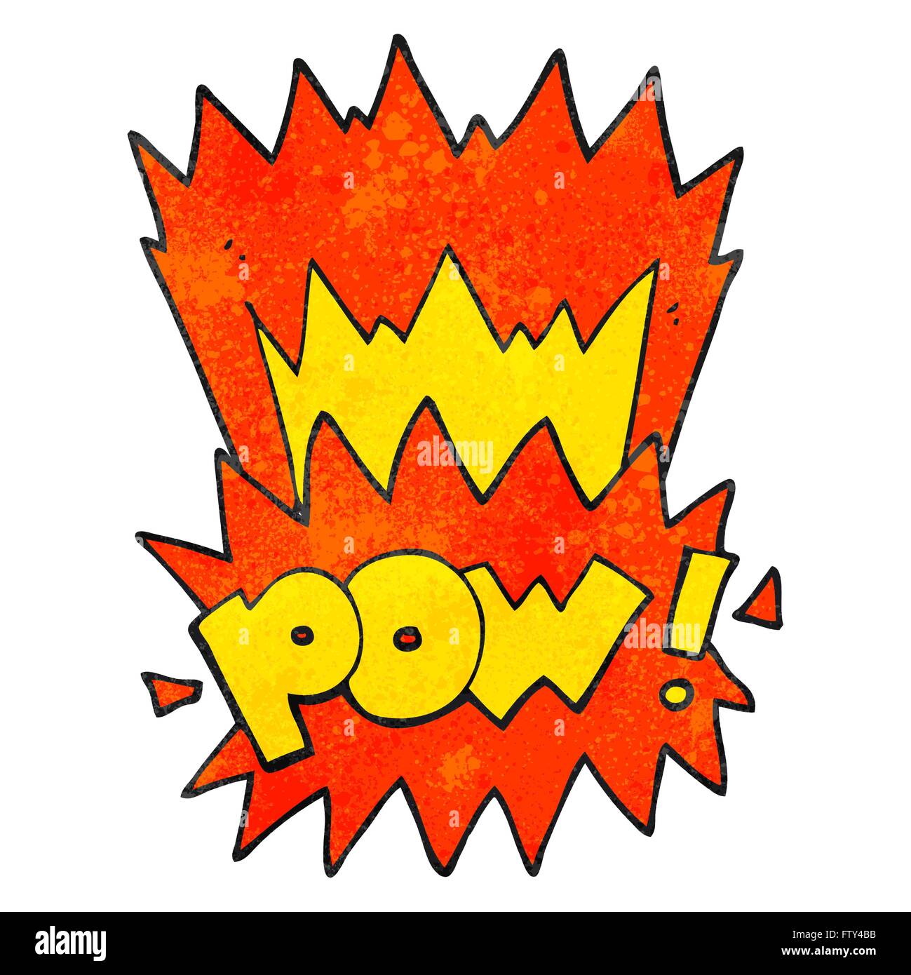 freehand textured cartoon pow symbol Stock Vector Image & Art - Alamy